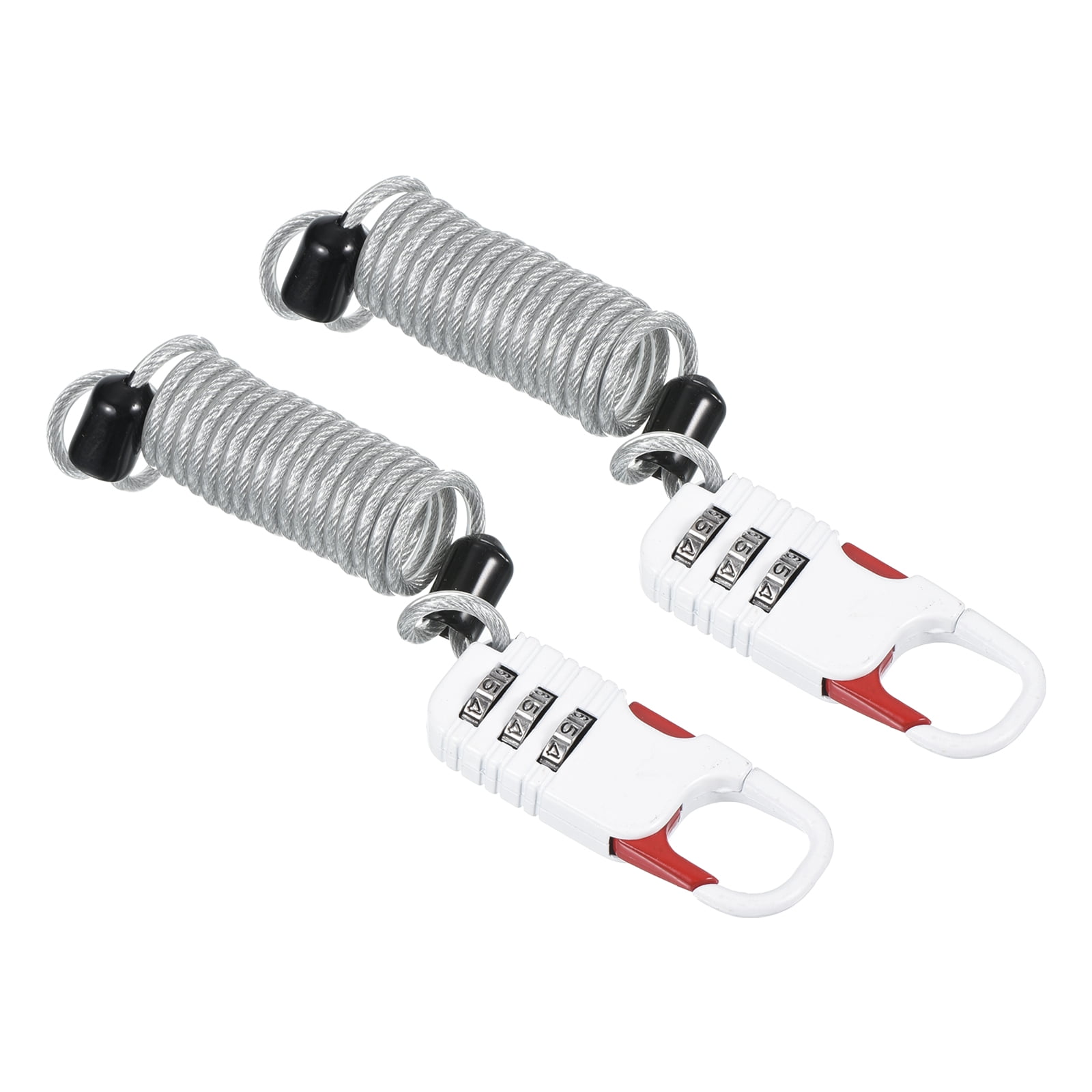 Uxcell 3 Digit Combination Lock with 3.3Ft Security Spring Cable Bike ...