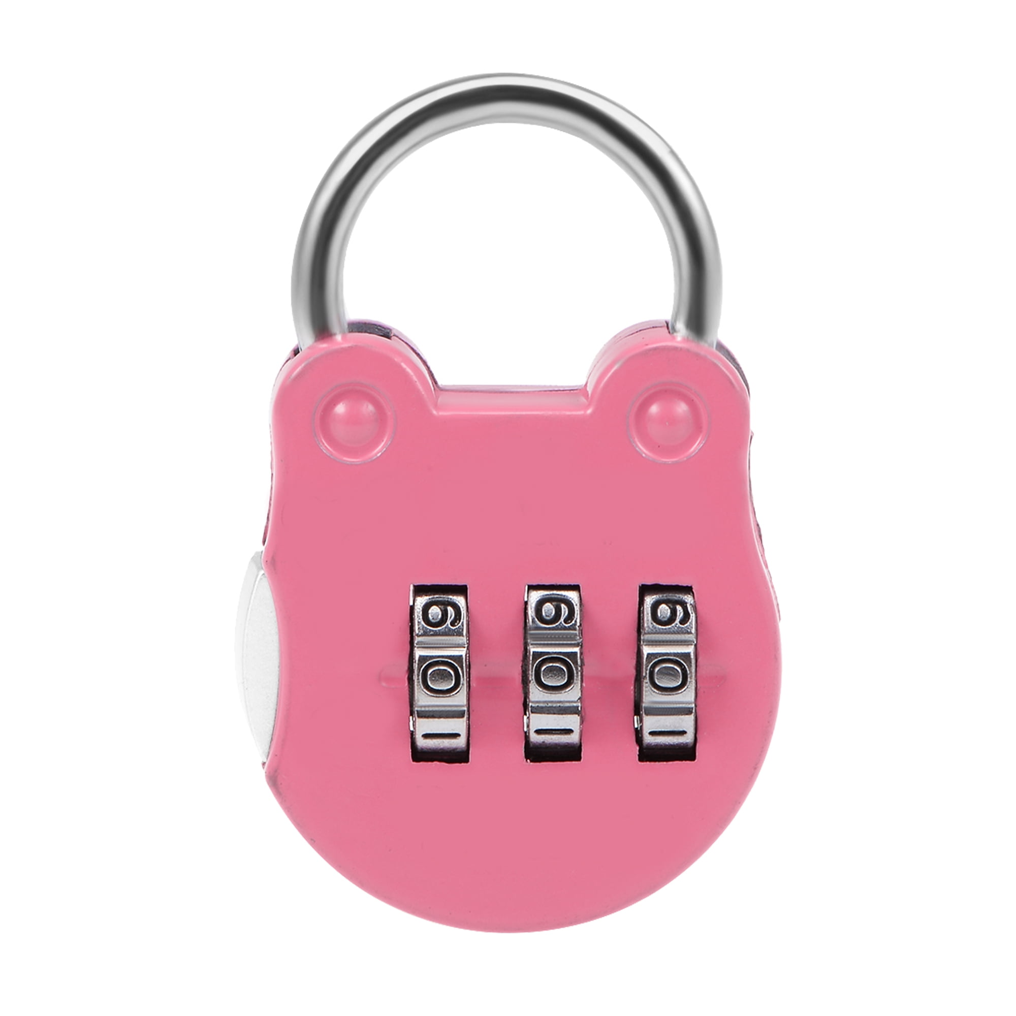 Uxcell 3 Digit Combination Padlock 0.12'' Steel Shackle Dia Locks Zinc Alloy Pink 1pcs - Walmart.com