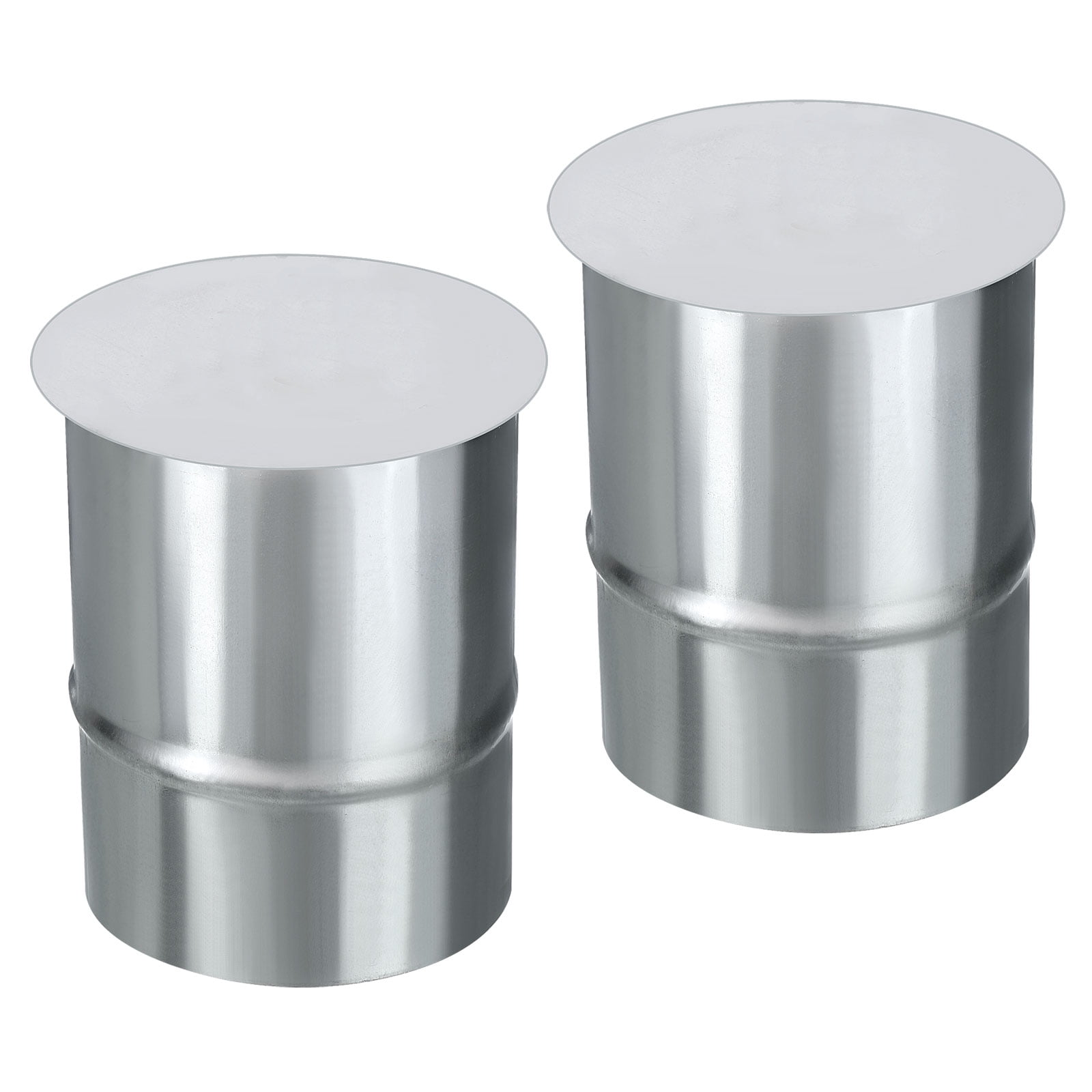 Uxcell 3" Duct End Cap, 2Pcs Galvanized Steel Tee Cap Metal Round Dryer ...
