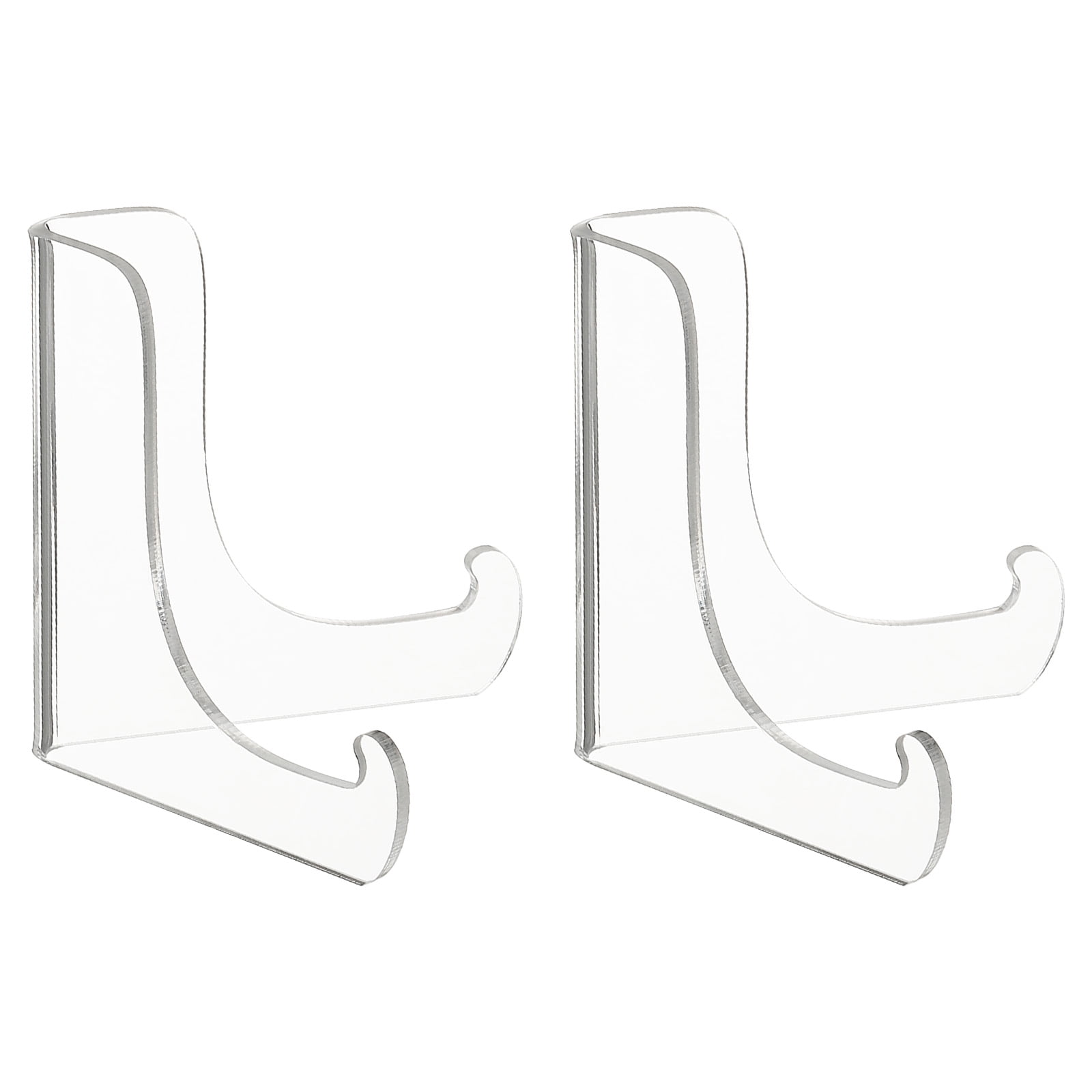 Uxcell 3 Inch Acrylic Plate Display Stand, 2 Pack Small Clear Easel ...