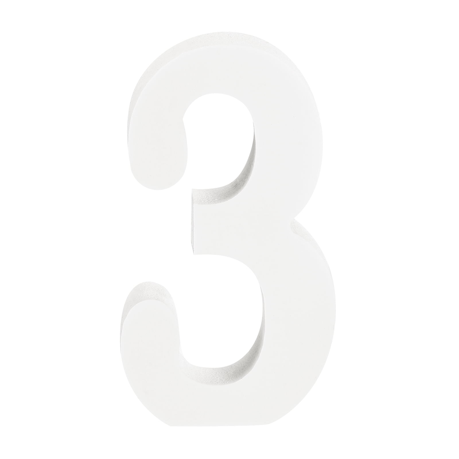 Uxcell 3 Inch Blank Wood Number 3 Wood Slices Sign Board for DIY ...