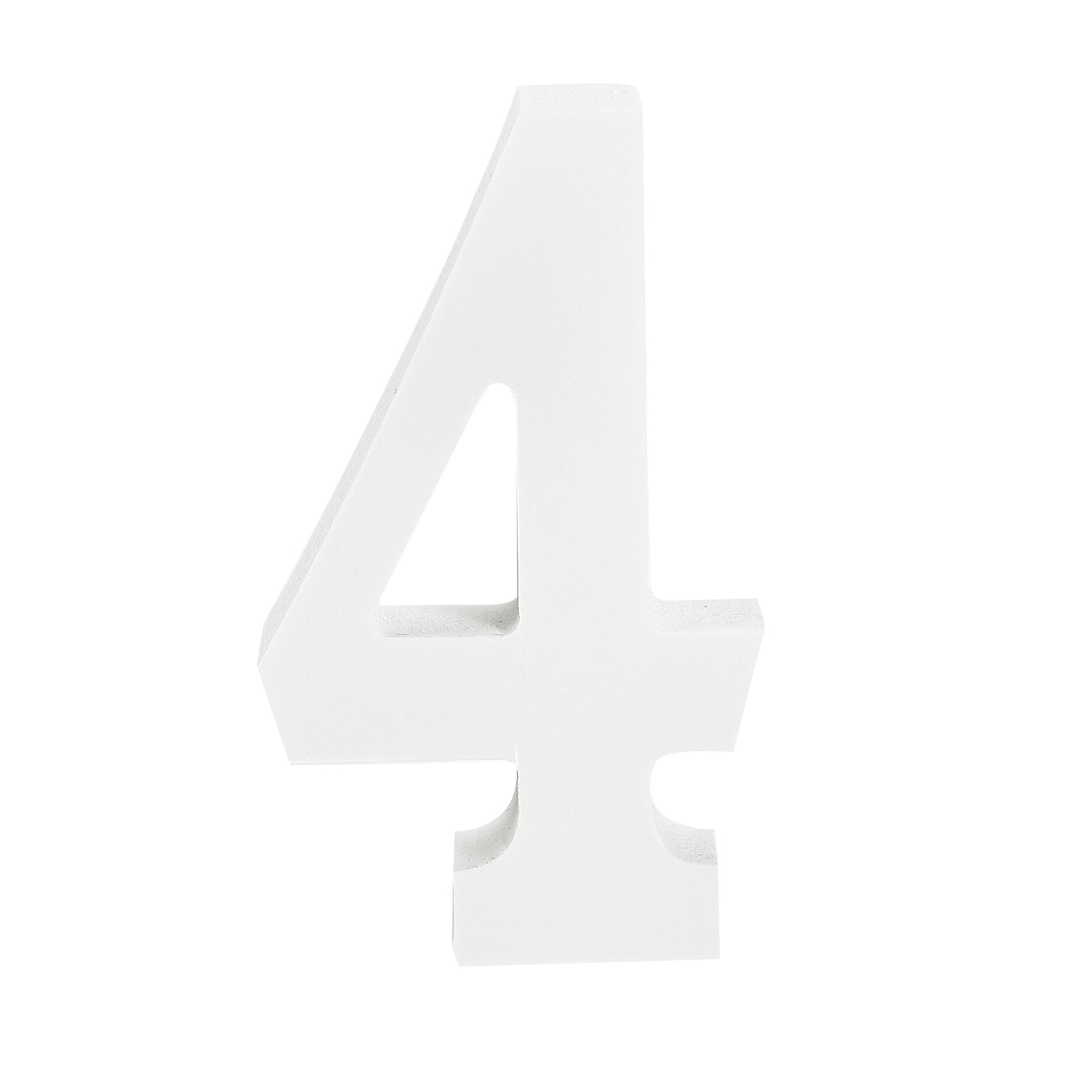 Uxcell 3 Inch Blank Wood Number 4 Wood Slices Sign Board for DIY ...