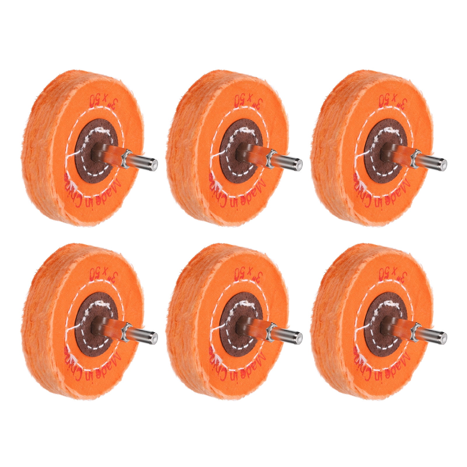 Uxcell 3-Inch Buffing Polishing Pad Wheel Cotton with 15/64-inch Handle ...