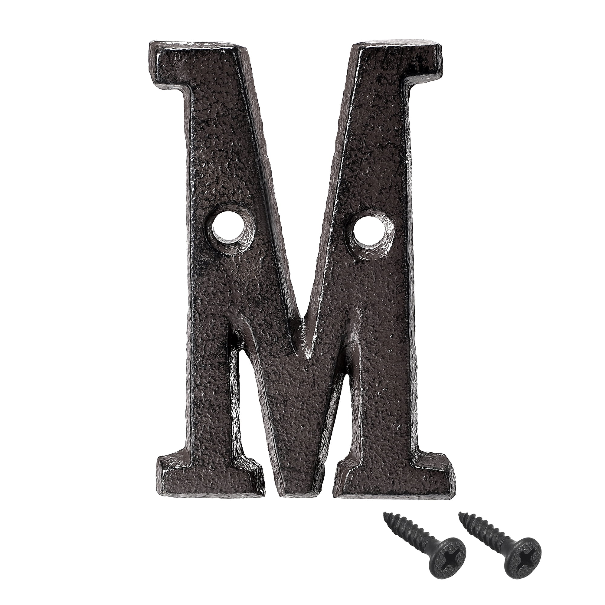 Uxcell 3 Inch Cast Iron House Letter Mailbox Address Sign Letter M ...