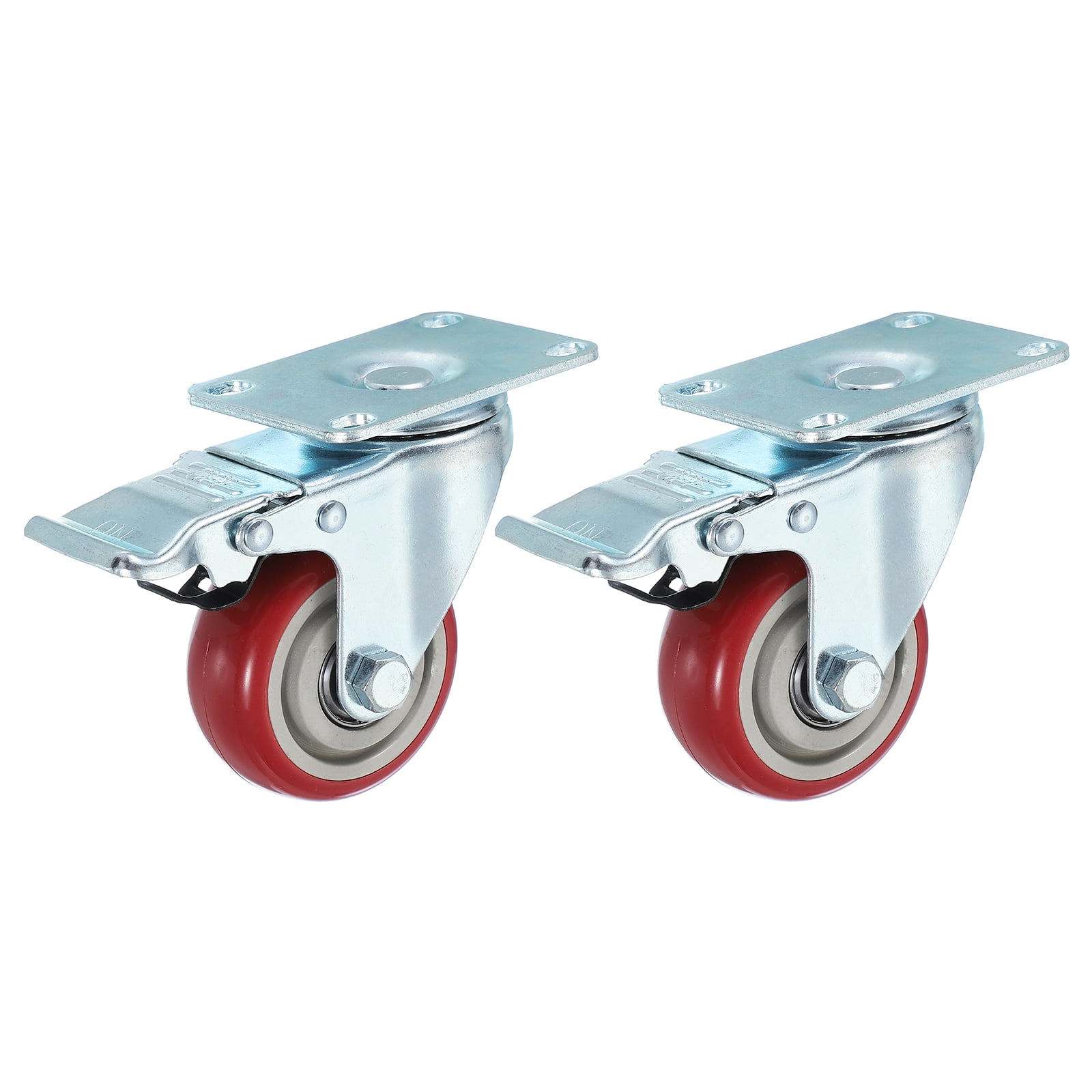 Uxcell 3 Inch Caster Wheels, 2 Pcs Heavy Duty PVC Locking Swivel Caster ...