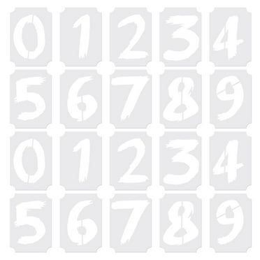 Uxcell 5 Inch Number Stencils Reusable Plastic Numbers Templates Set 0 ...