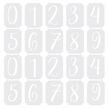 Uxcell 5 Inch Number Stencils Reusable Plastic Numbers Templates Set 0 ...