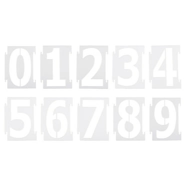 2 Sets Curb Stencils Reusable Number Stencils for Mailbox Address ...