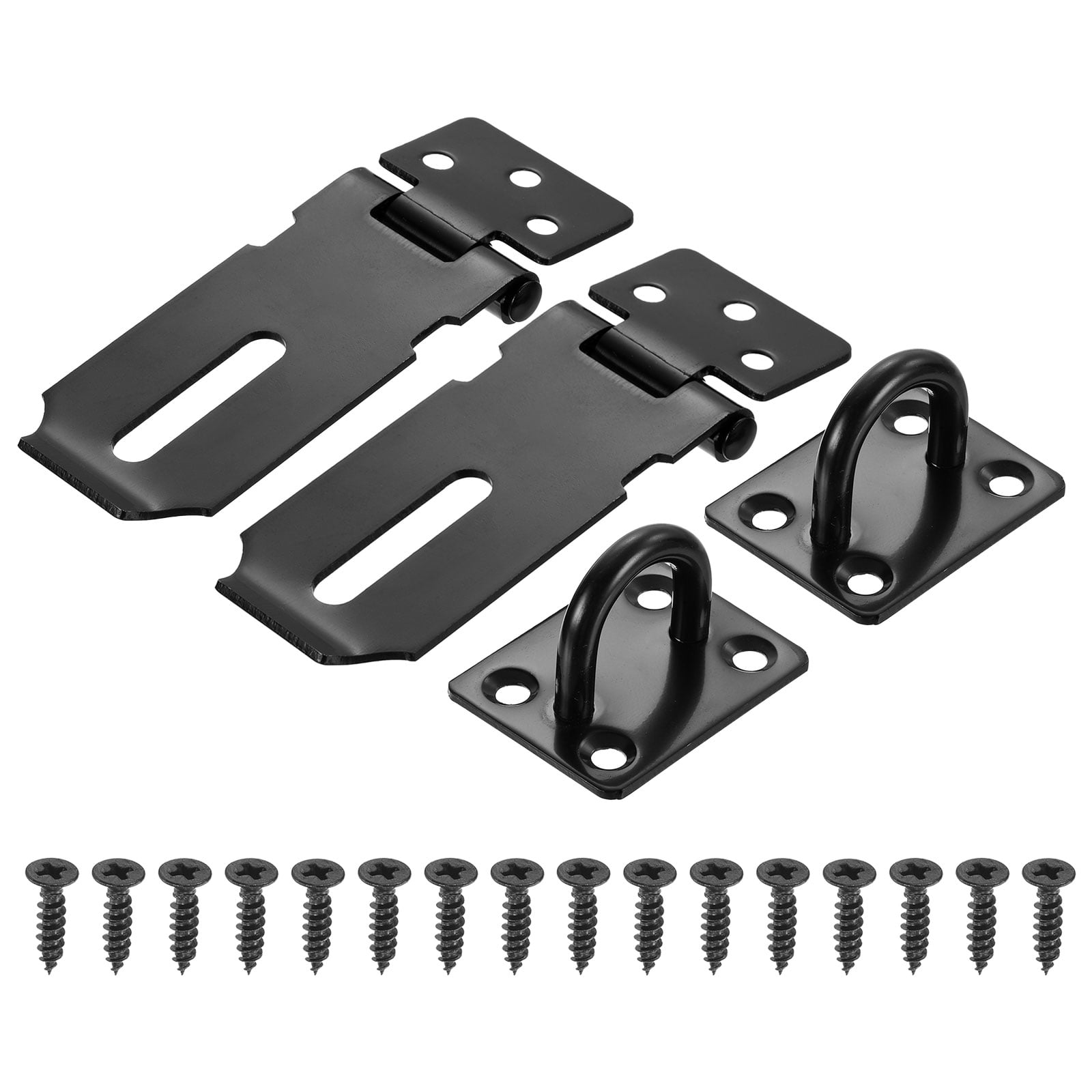 Uxcell 3 Inch Padlock Latch, 2 Pack Stainless Steel Barn Door Security ...