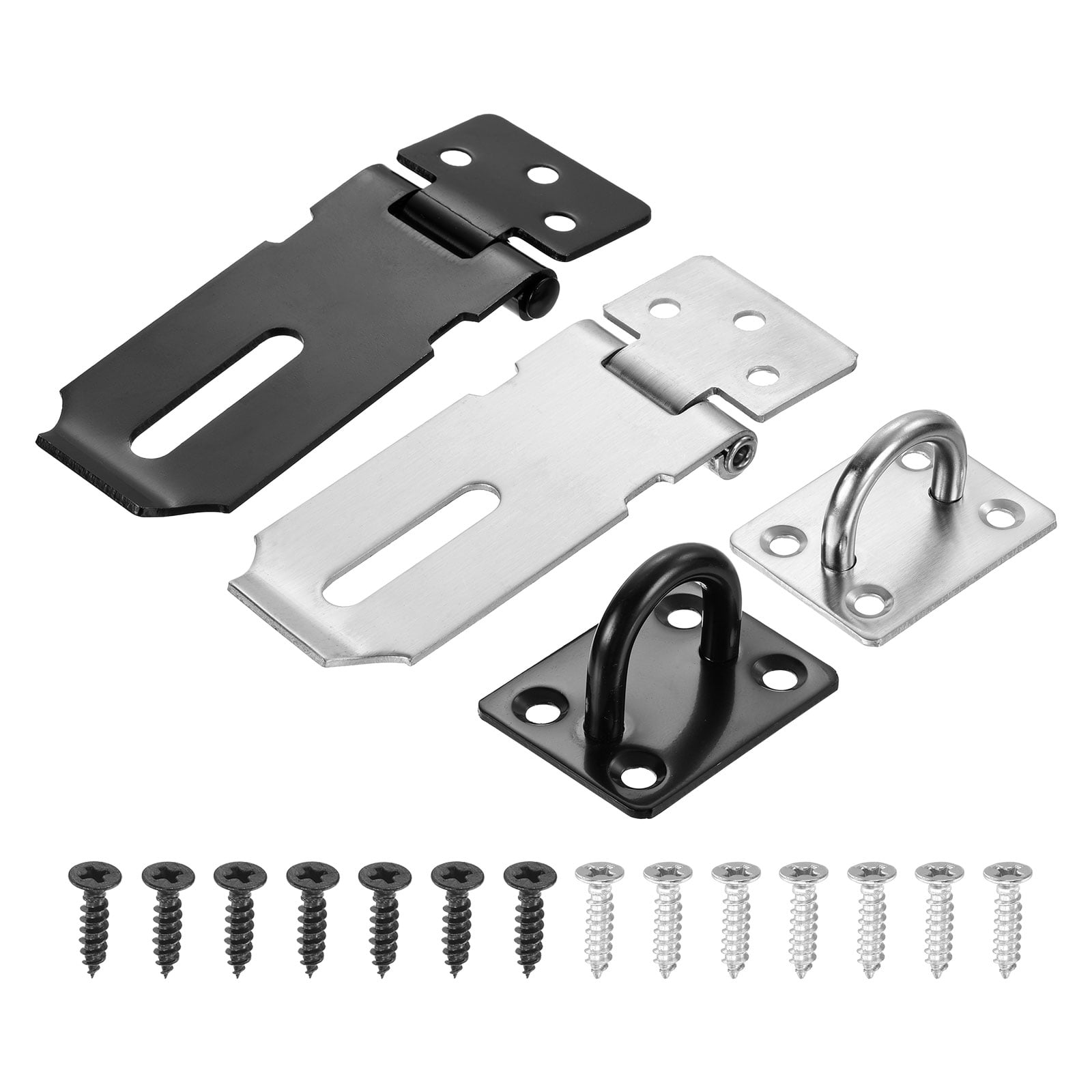 Uxcell 3 Inch Padlock Latch, Stainless Steel Barn Door Security Padlock ...