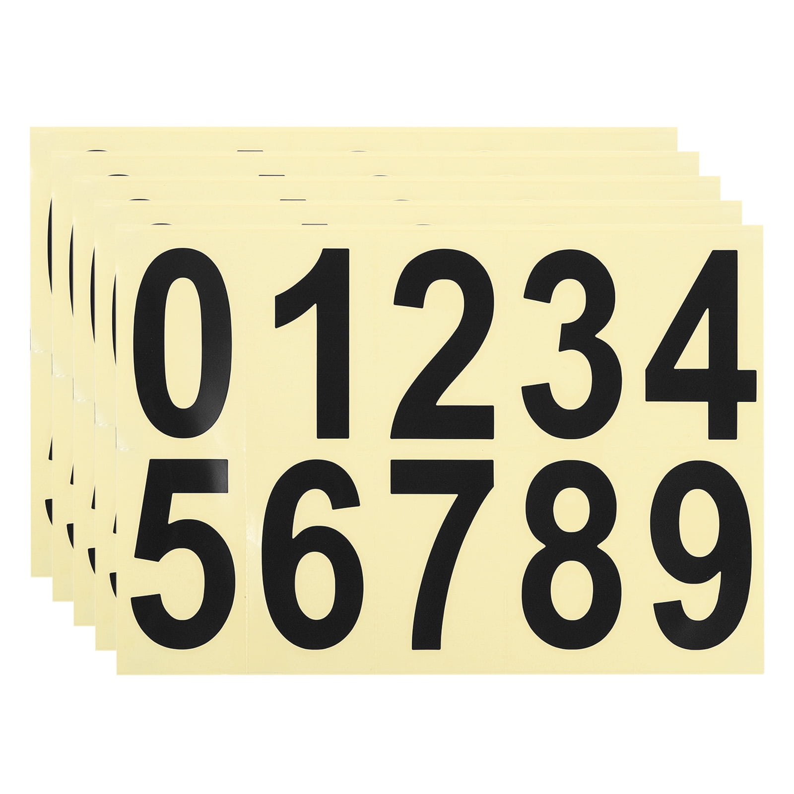 Uxcell 3 Inch Reflective Mailbox Number Sticker Decal Die Cut Classic ...