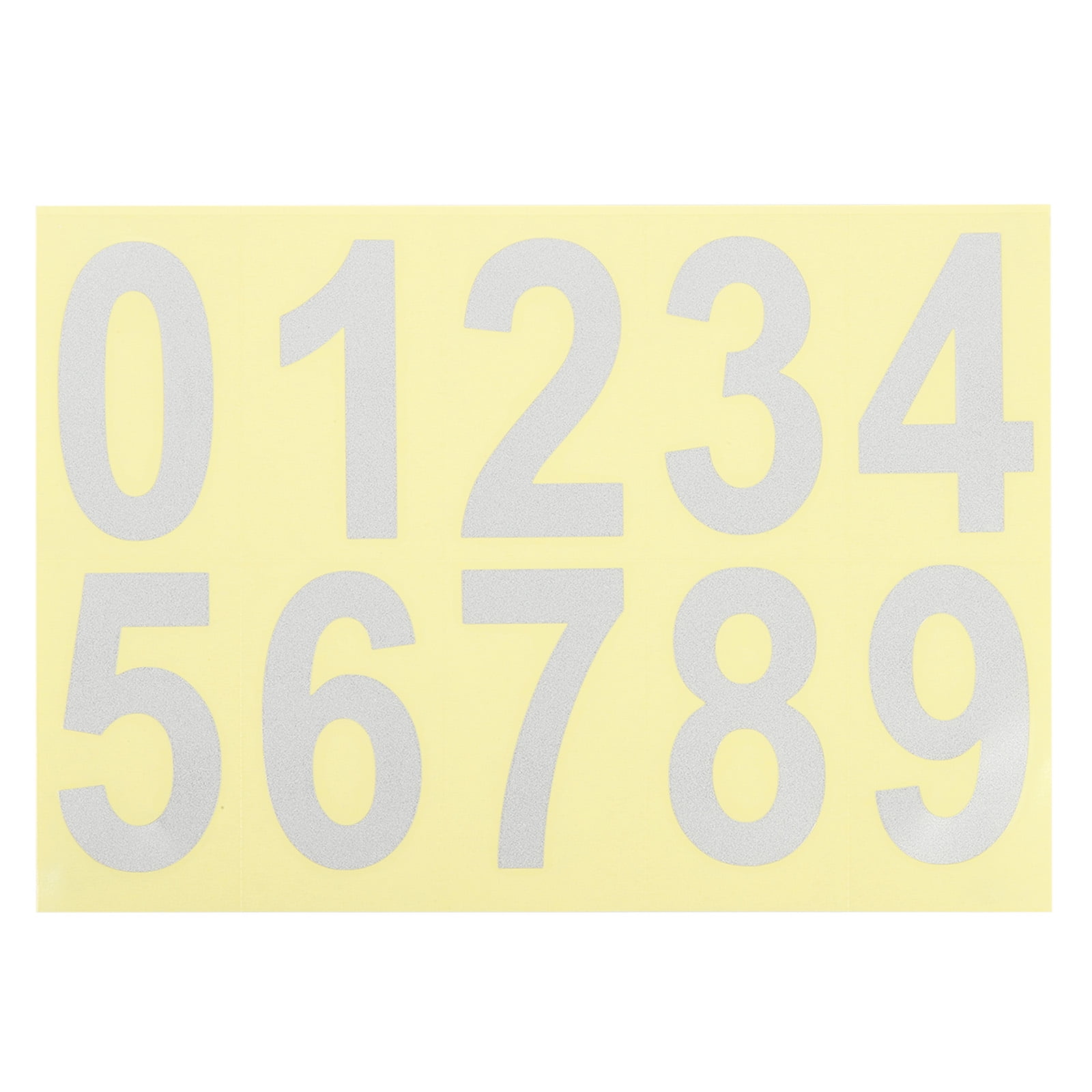 Uxcell 3 Inch Reflective Mailbox Number Sticker Decal Die Cut Classic ...