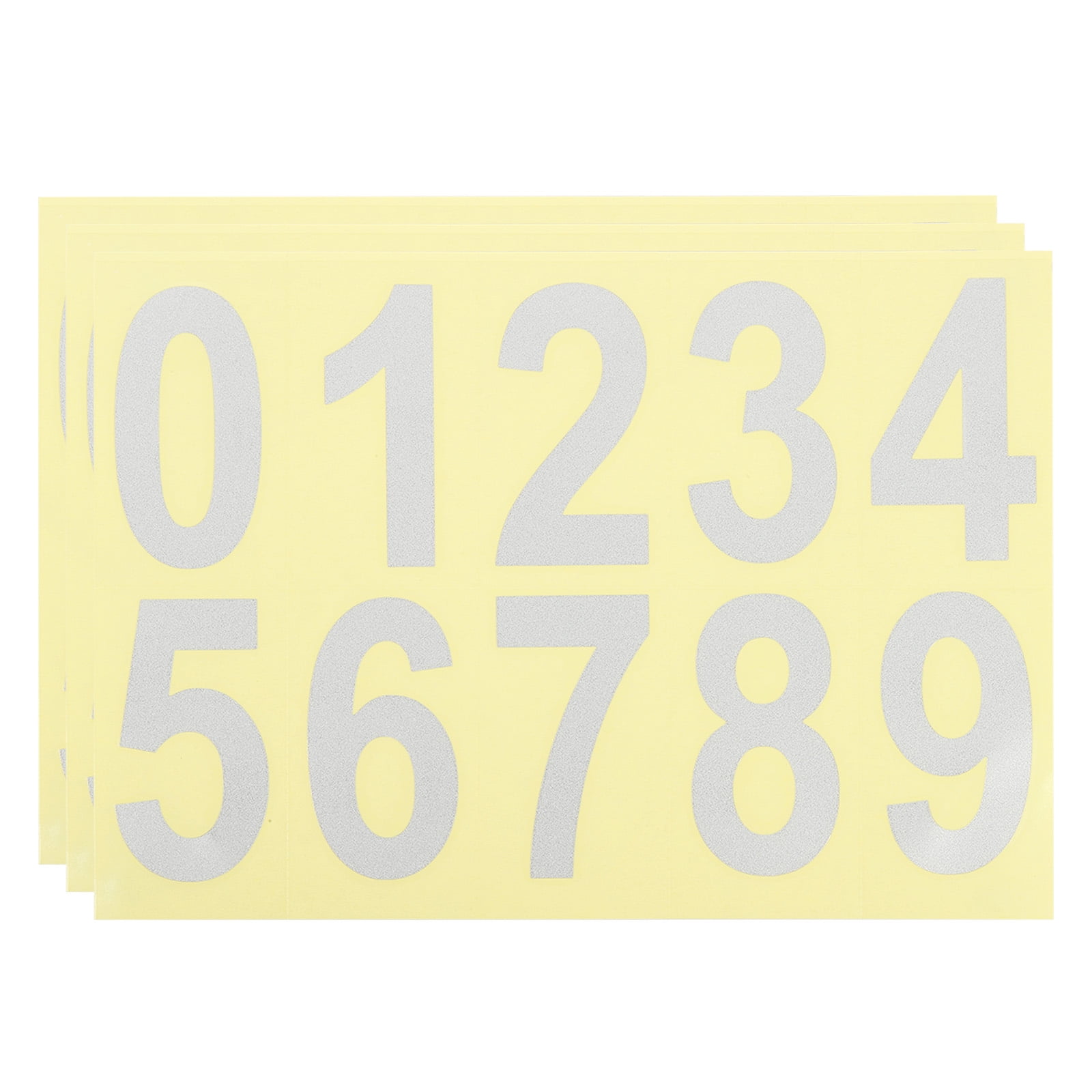 Uxcell 3 Inch Reflective Mailbox Number Sticker Decal Die Cut Classic ...