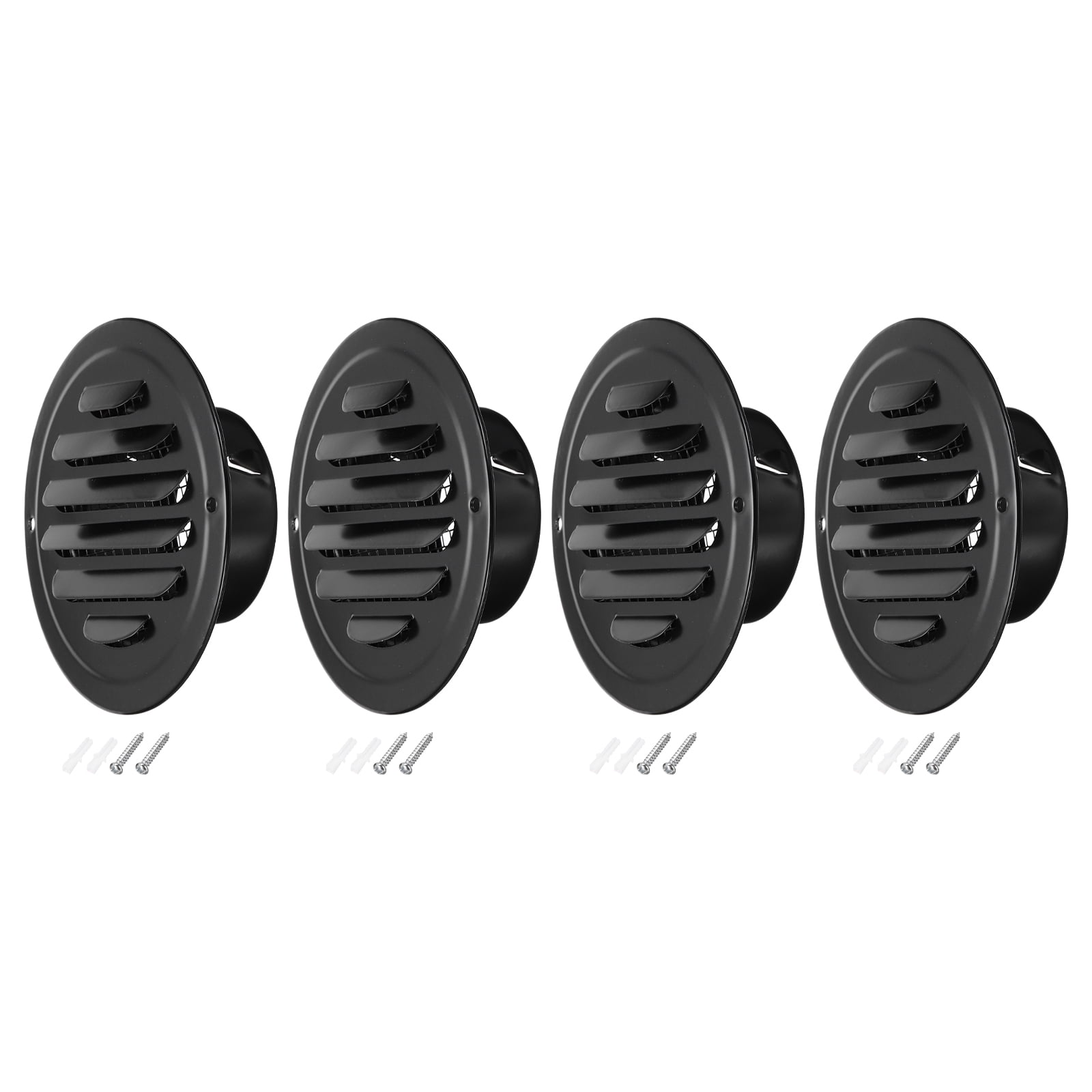 Uxcell 3 Inch Round Soffit Vent, 4Pcs Stainless Steel Wall Vent Grille ...