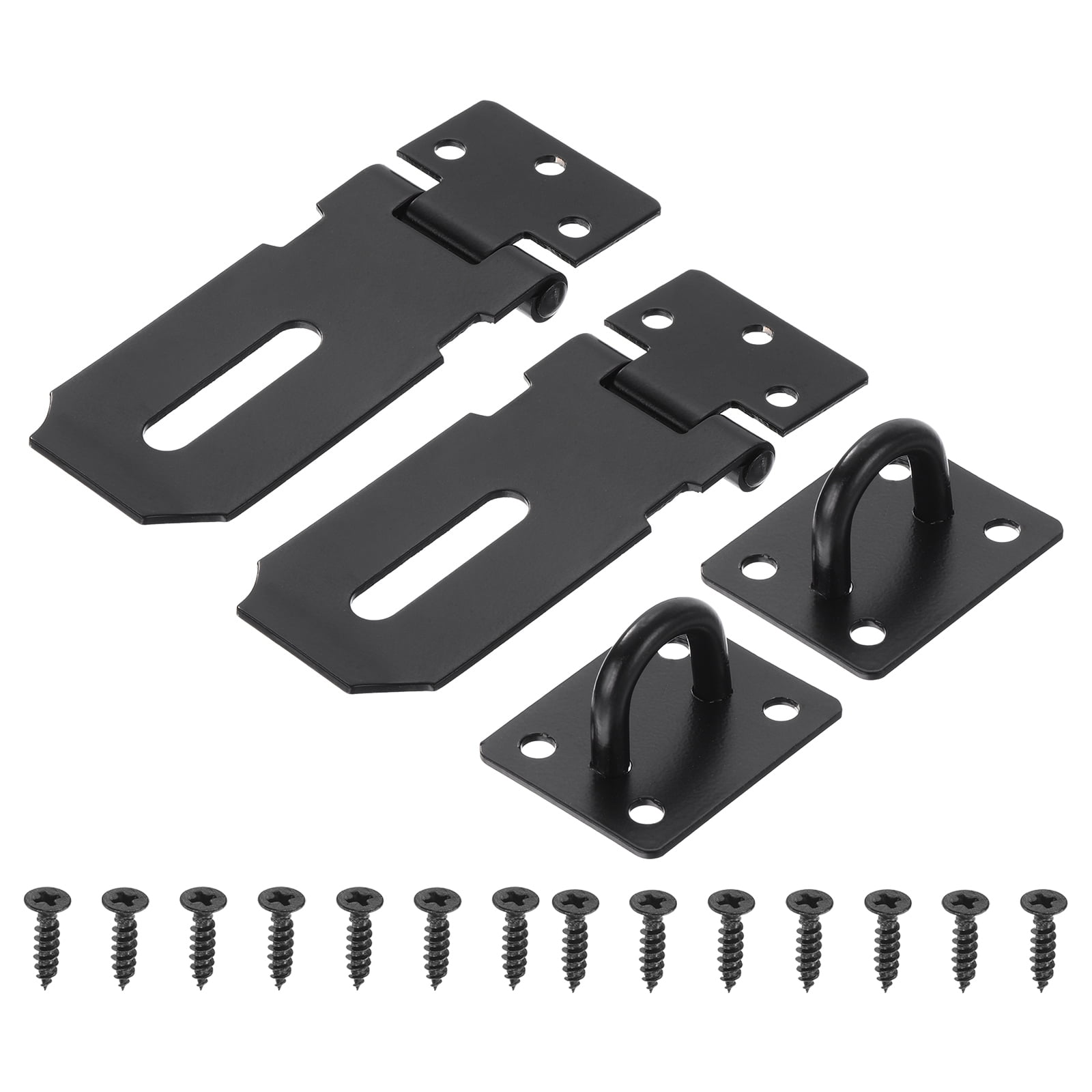 Uxcell 3 Inch Stainless Steel Door Locks Hasp Latch Hinge Lock with ...
