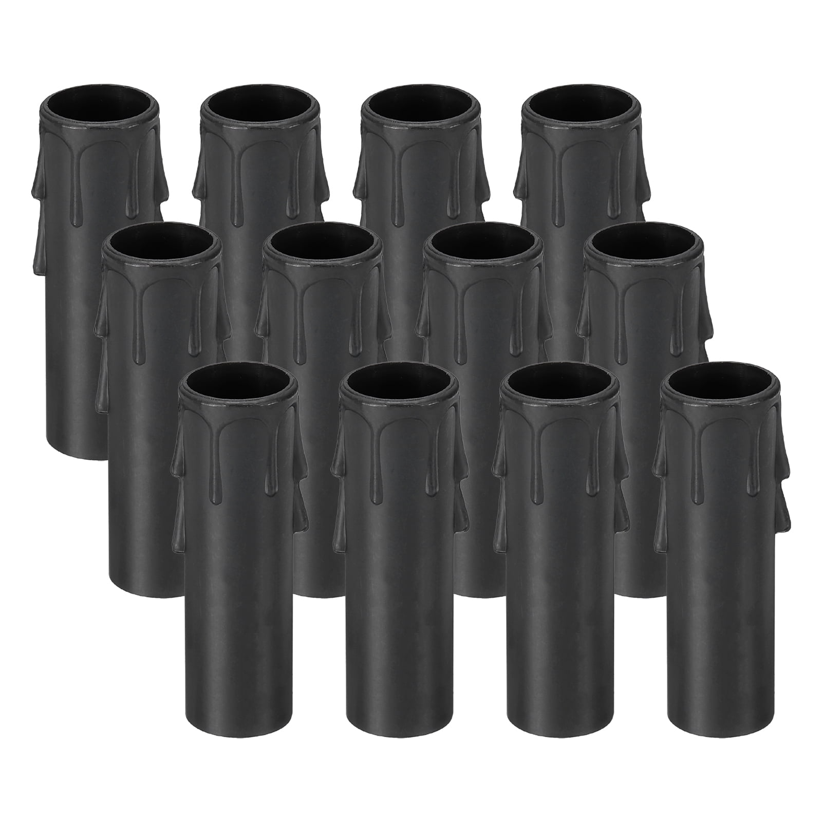 Uxcell 3 Inch Tall Candle Covers Sleeves 12Pcs Plastic E12 Chandelier ...