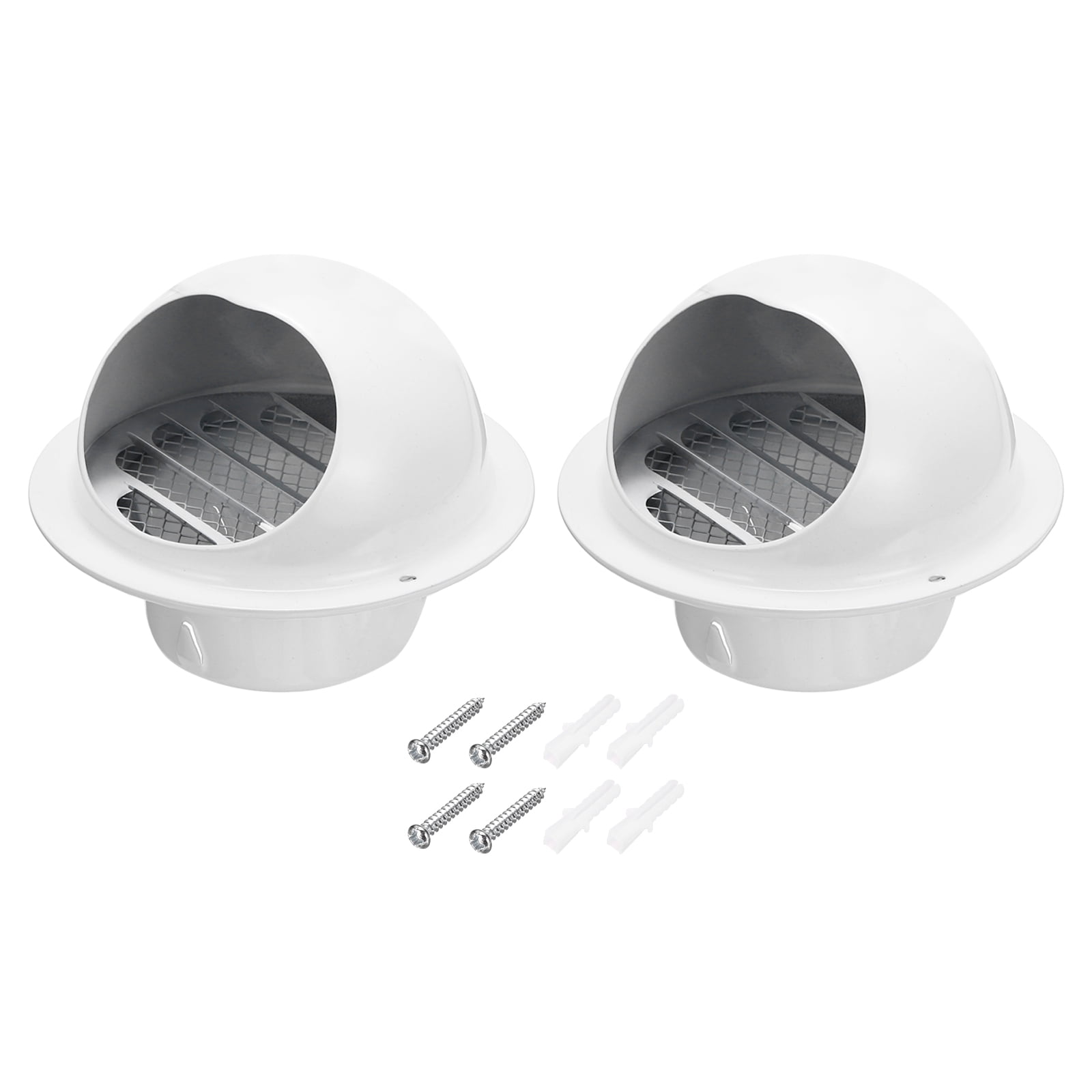 Uxcell Vent Round Cover, Exterior Wall Air Vent Louvered Soffit Vent ...