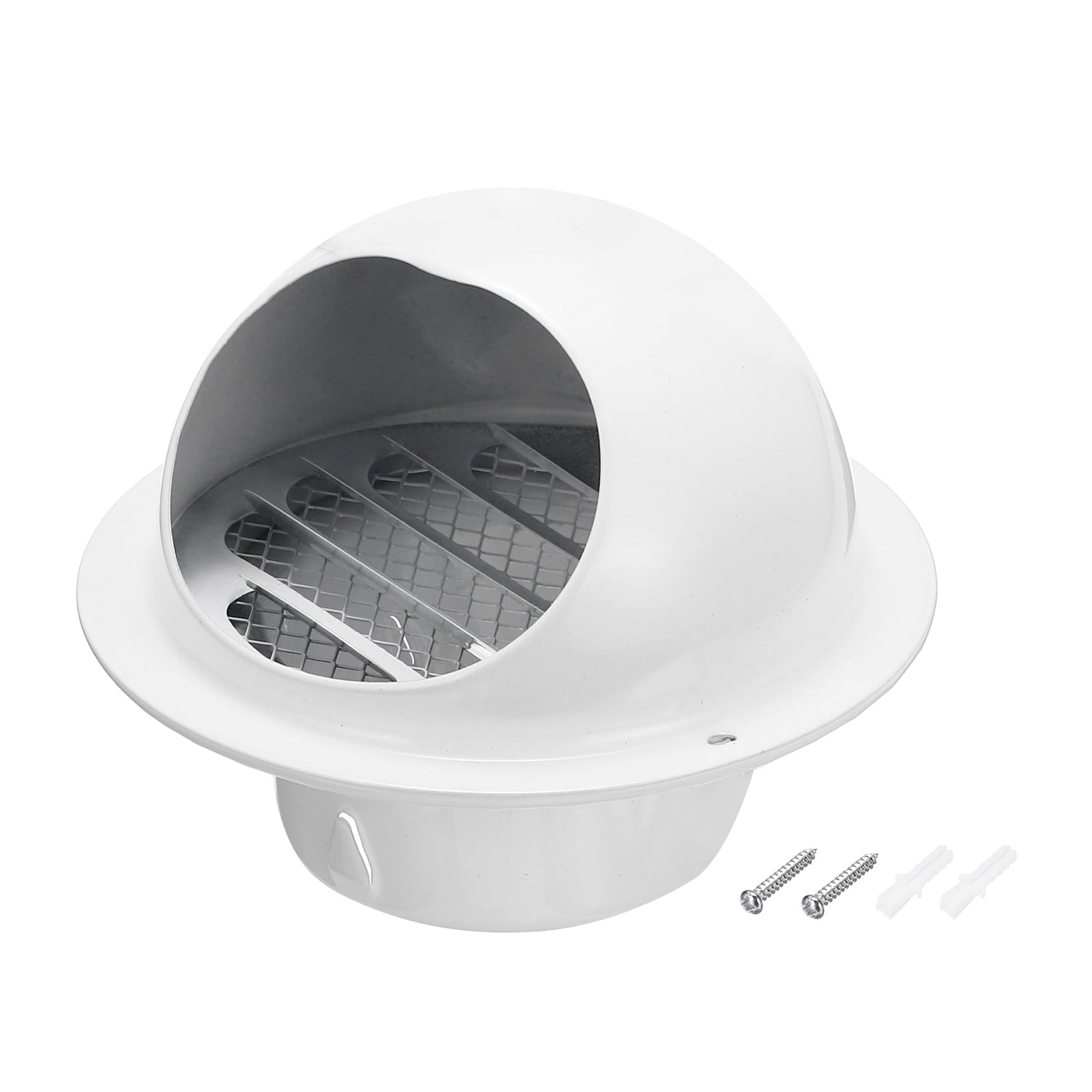 Uxcell Vent Round Cover, Exterior Wall Air Vent Louvered Soffit Vent ...