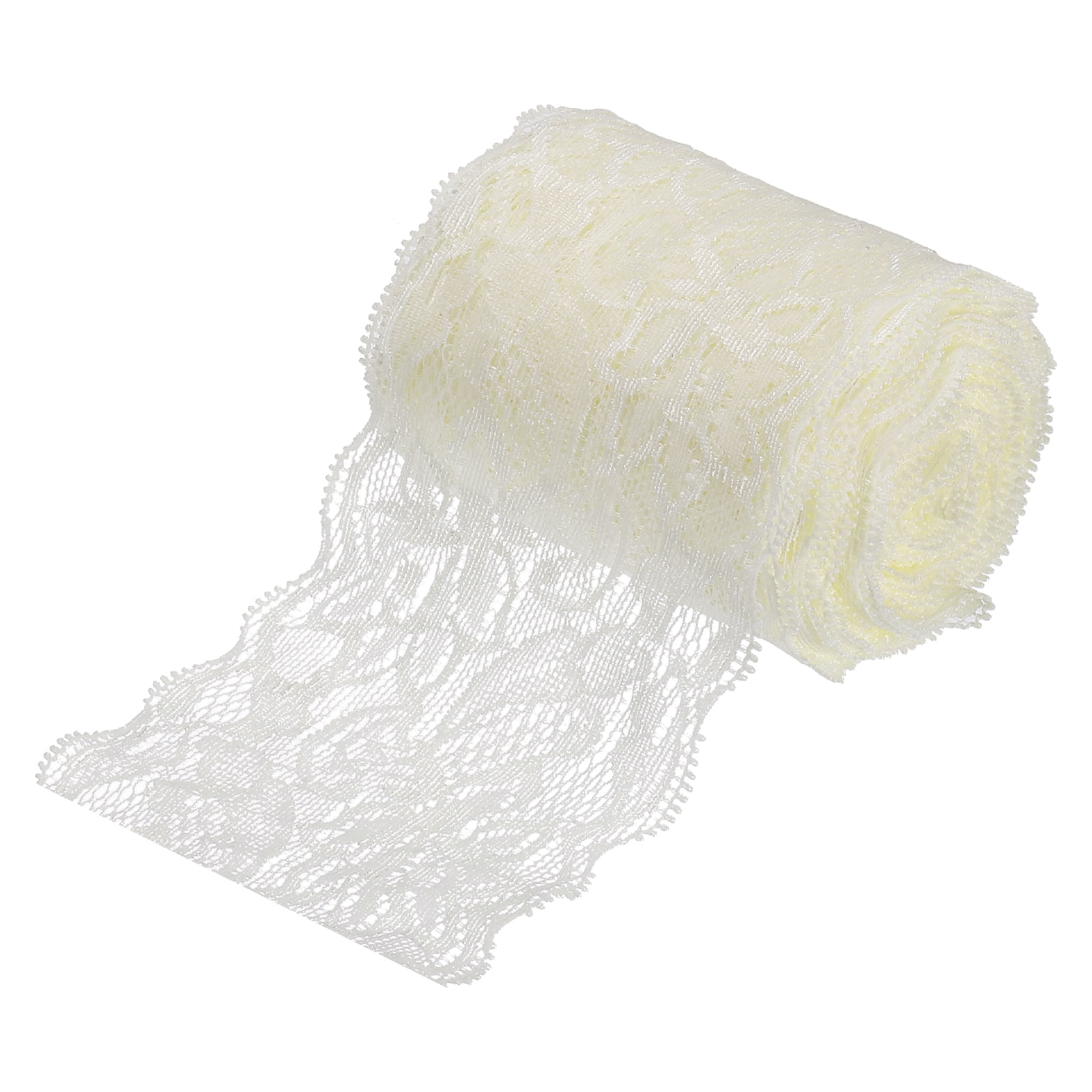 Uxcell 3 Inch Wide 10 Yard Lace Ribbon Floral Pattern Light Beige Lace ...