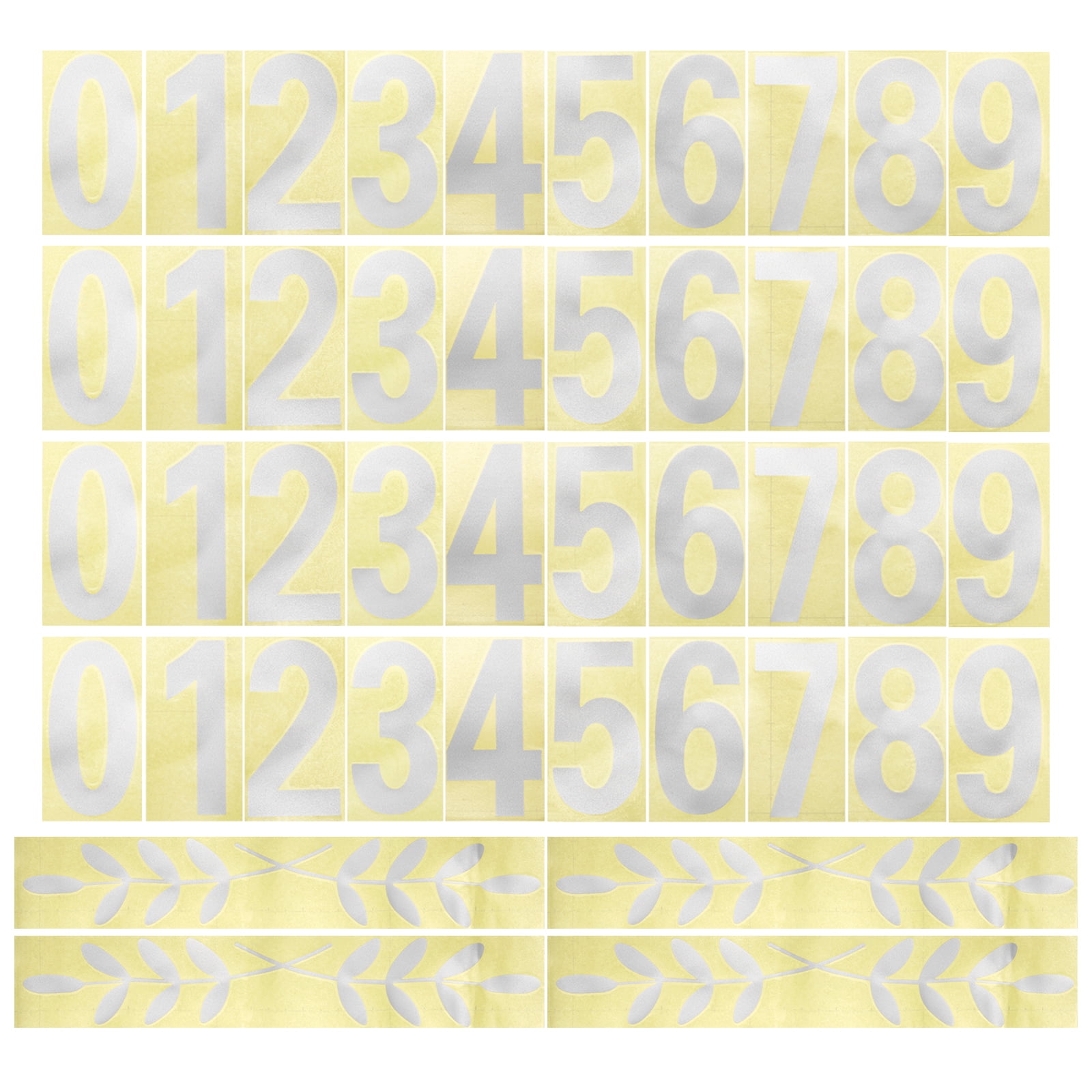 Uxcell 3 Inches Reflective Mailbox Numbers and Leaves for Indoor ...