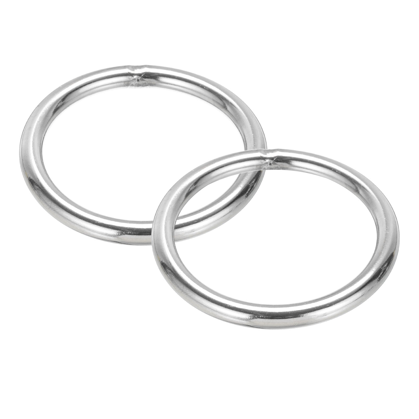 Uxcell 3" Metal O Rings 2 Pcs 304 Stainless Steel Smooth Round Rings ...