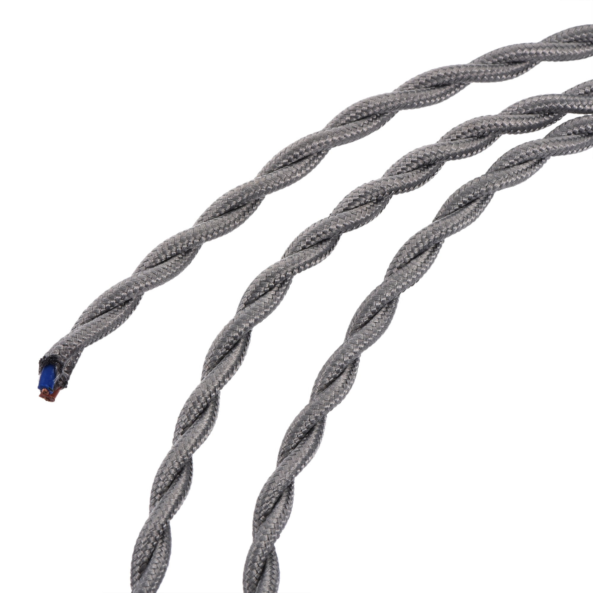 Uxcell 3 Meters/9.8 Ft 2 Core 18AWG Vintage Twisted Cloth Covered ...