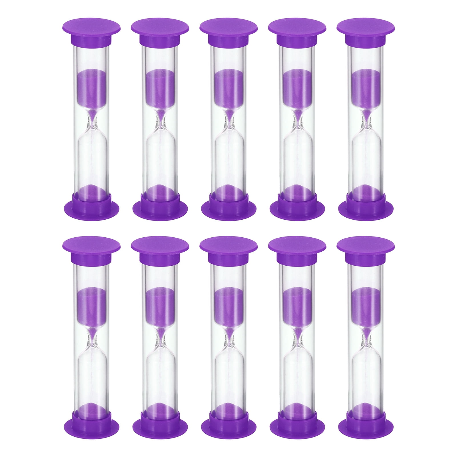 Uxcell 3 Minute Sand Timer, 10pack Small Sandy Clock, Count Down Sand ...