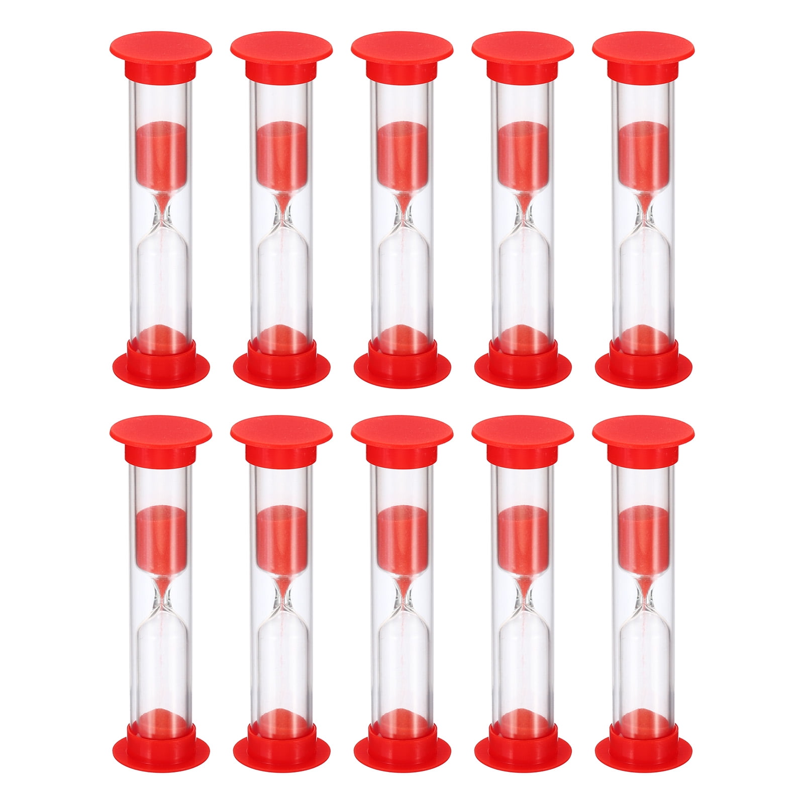 Uxcell 3 Minute Sand Timer, 10pack Small Sandy Clock, Count Down Sand ...