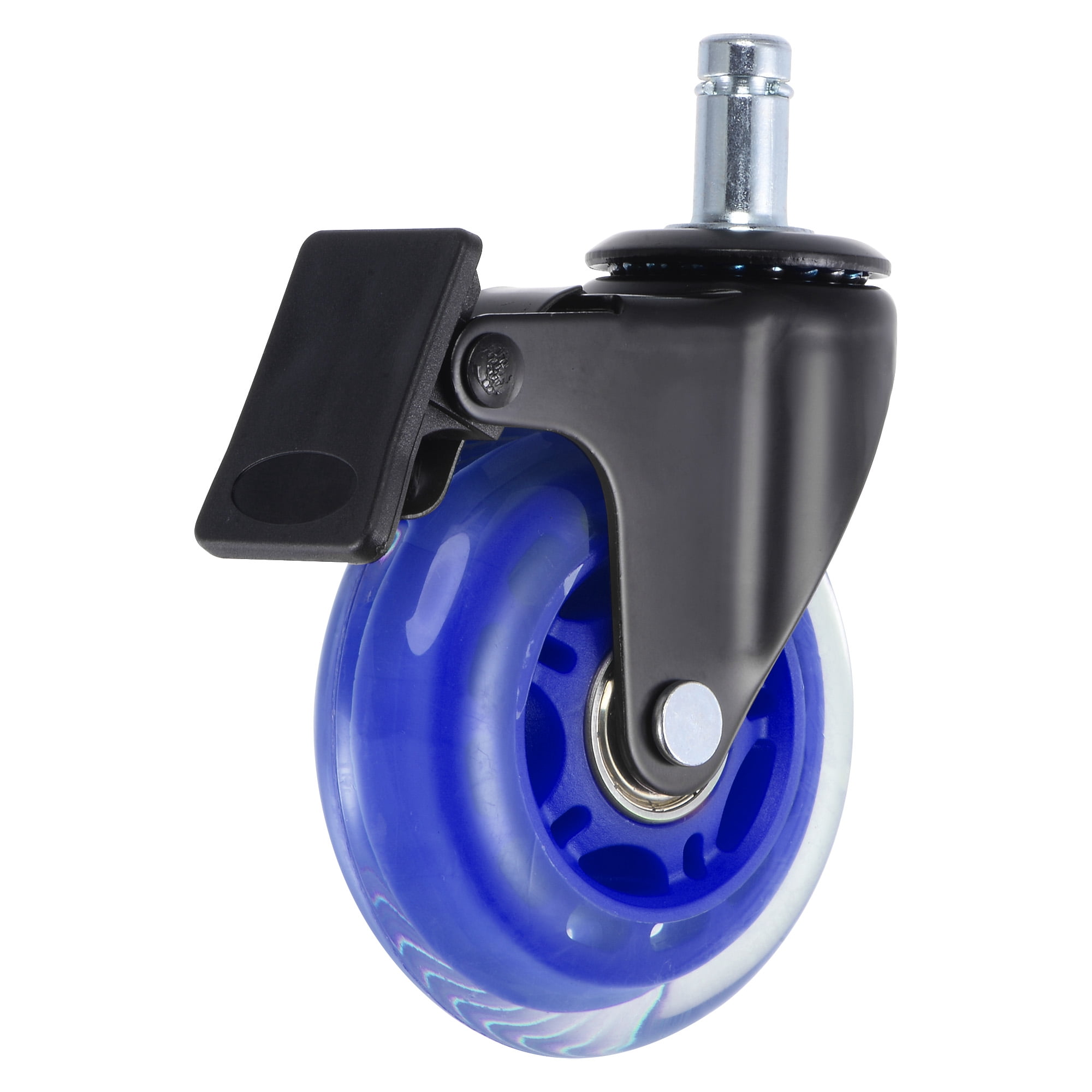 Uxcell 3" PU Swivel Office Chair Caster with Brake 7/16" x 7/8" Stem ...