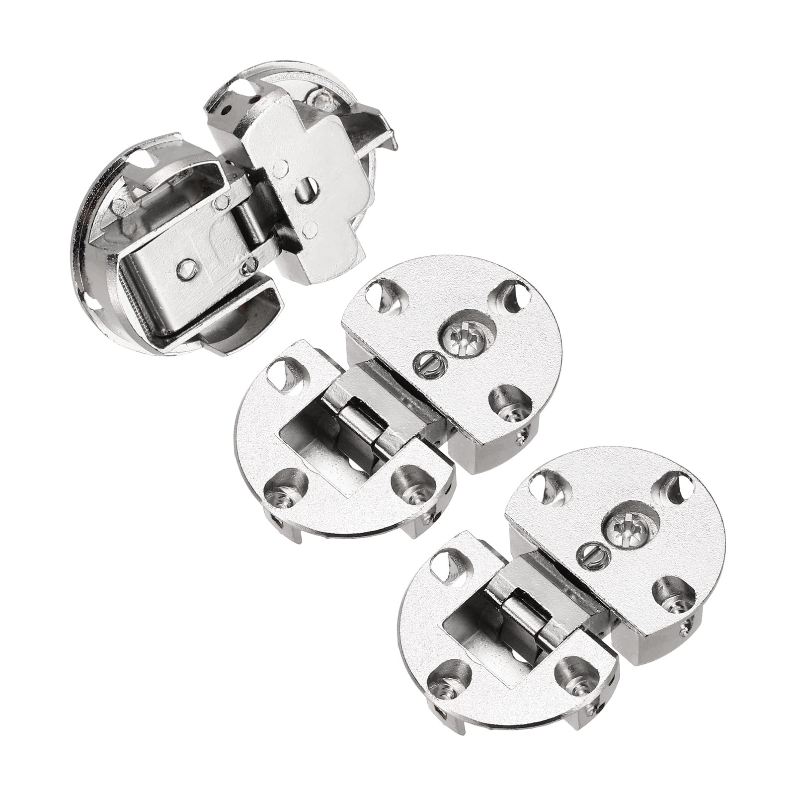 Uxcell 3 Pack 90 Degree Hidden Flap Hinges, 2.28" x 1.46", Zinc Alloy ...