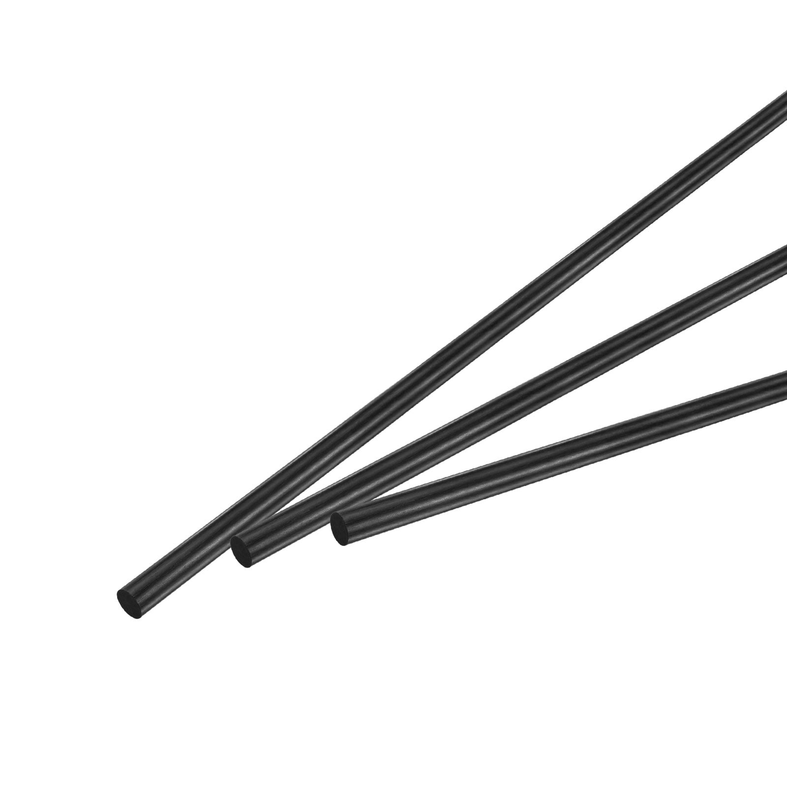 Uxcell 3-Pack Carbon Fiber Rods, 400mm Length 2mm Diameter for Various ...