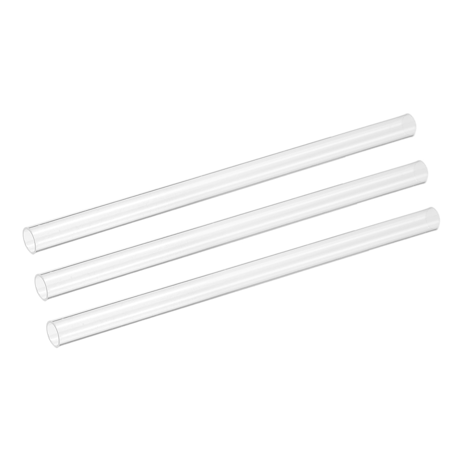 Uxcell 3 Pack Clear Rigid Acrylic Pipe, 10mm(0.39") ID x 12mm(0.47") OD ...