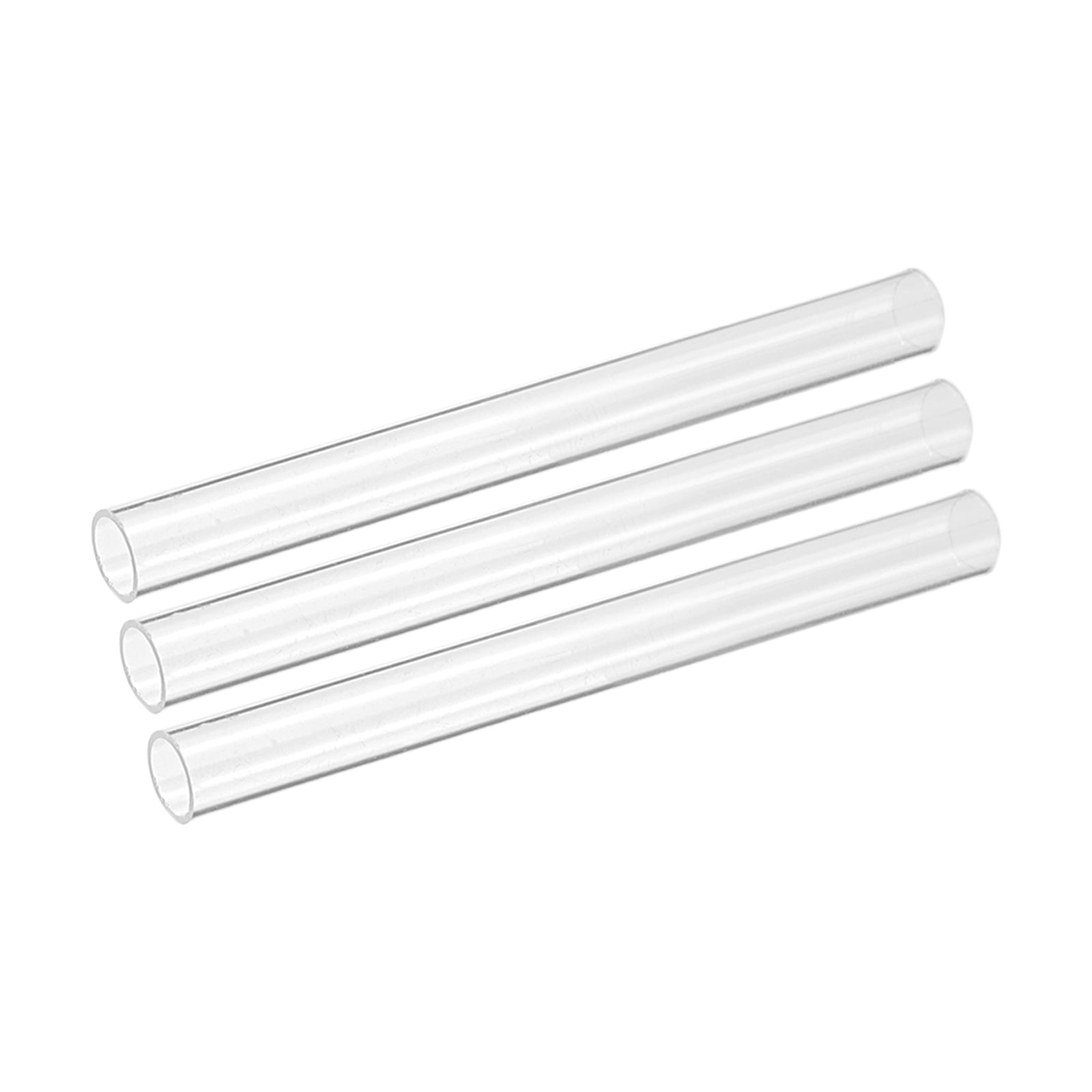 Uxcell 3 Pack Clear Rigid Acrylic Pipe, 10mm(0.39") ID x 12mm(0.47") OD ...