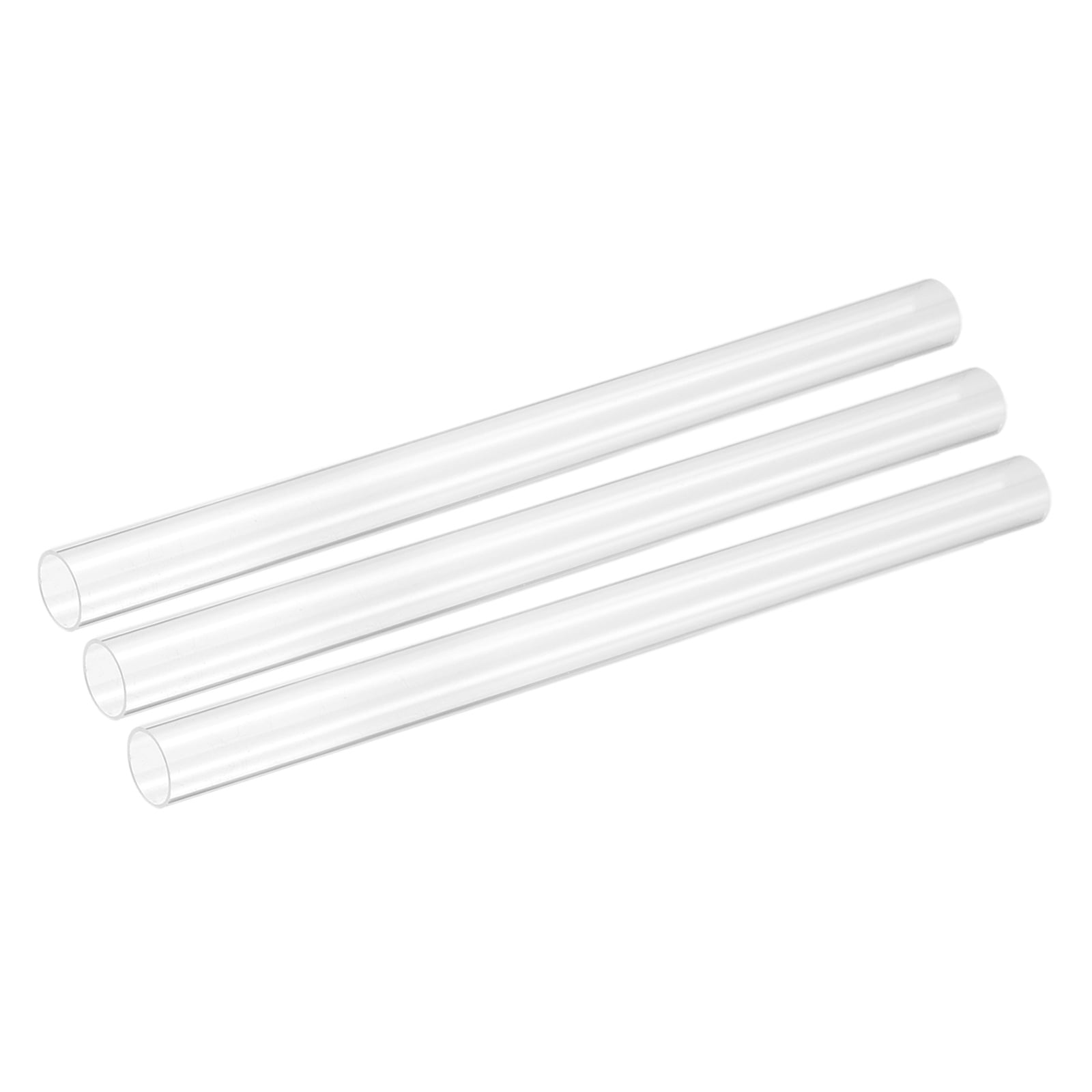 Uxcell 3 Pack Clear Rigid Acrylic Pipe, 12mm(0.47") ID x 15mm(0.59") OD ...