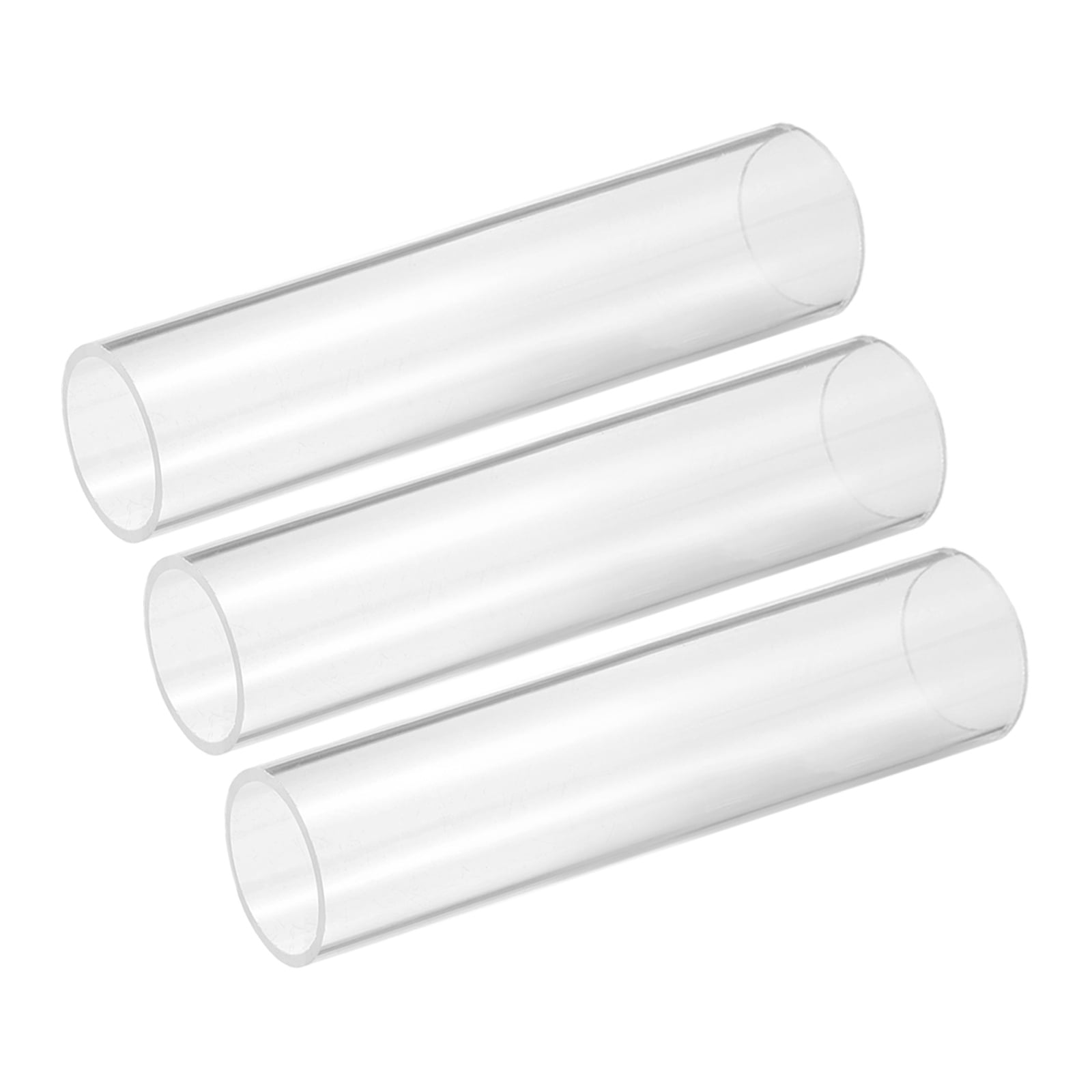 Uxcell 3 Pack Clear Rigid Acrylic Pipe, 26mm(1.02") ID x 30mm(1.18") OD ...