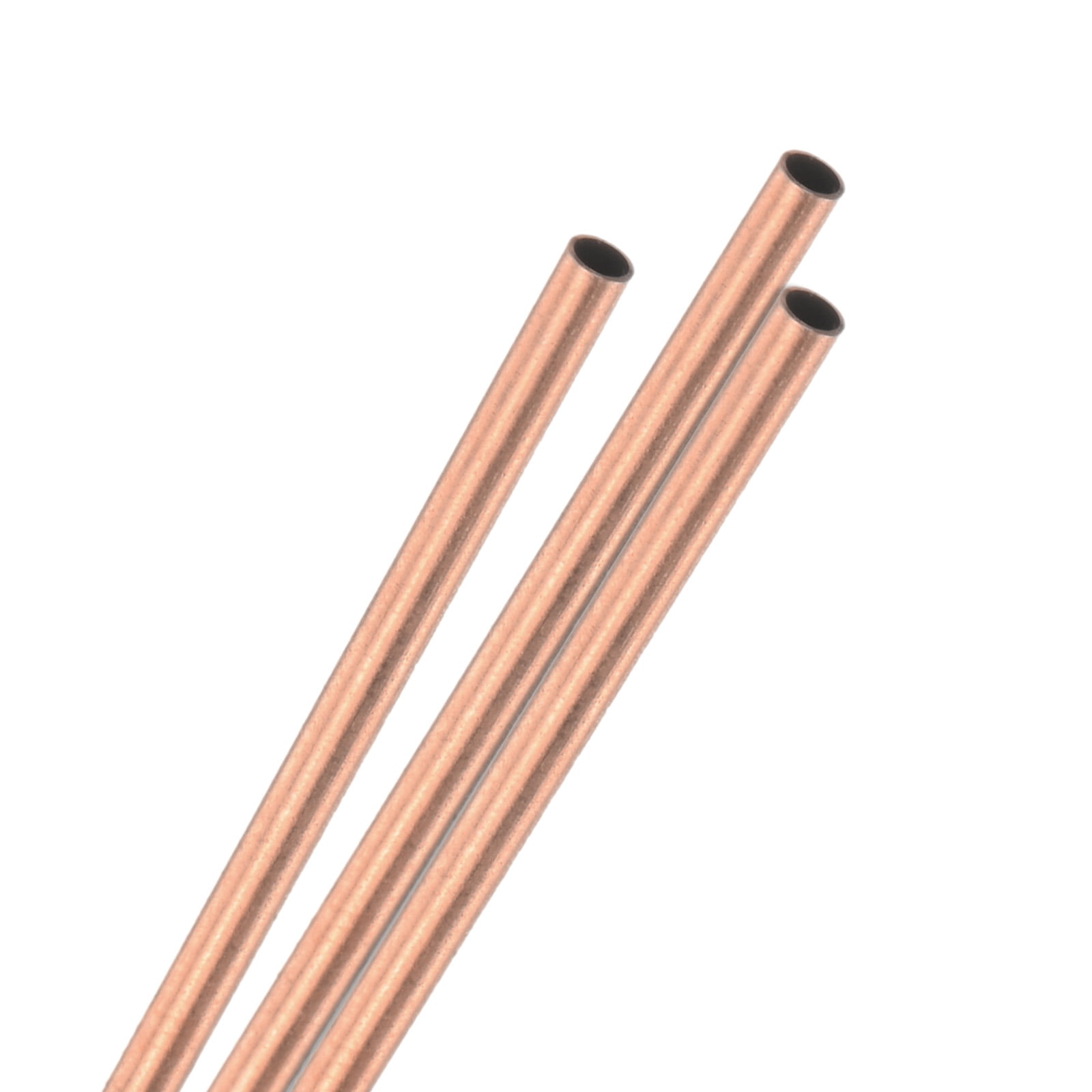 Uxcell 3-Pack Copper Round Tube, 2mm OD 0.2mm Thick 300mm Length ...