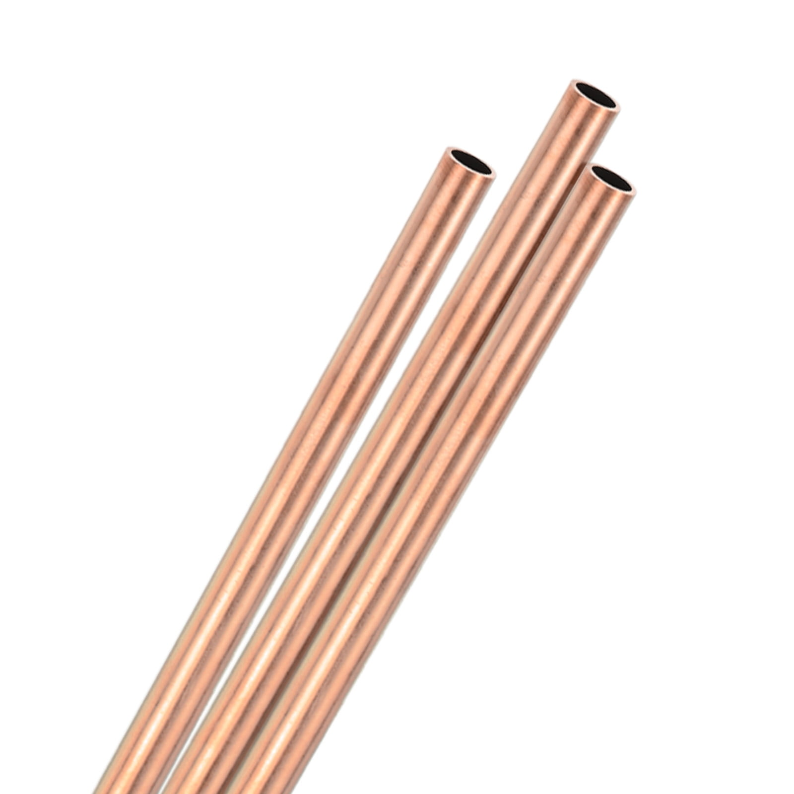 Uxcell 3-Pack Copper Round Tube, 9mm OD 1mm Thick 300mm Length Straight ...