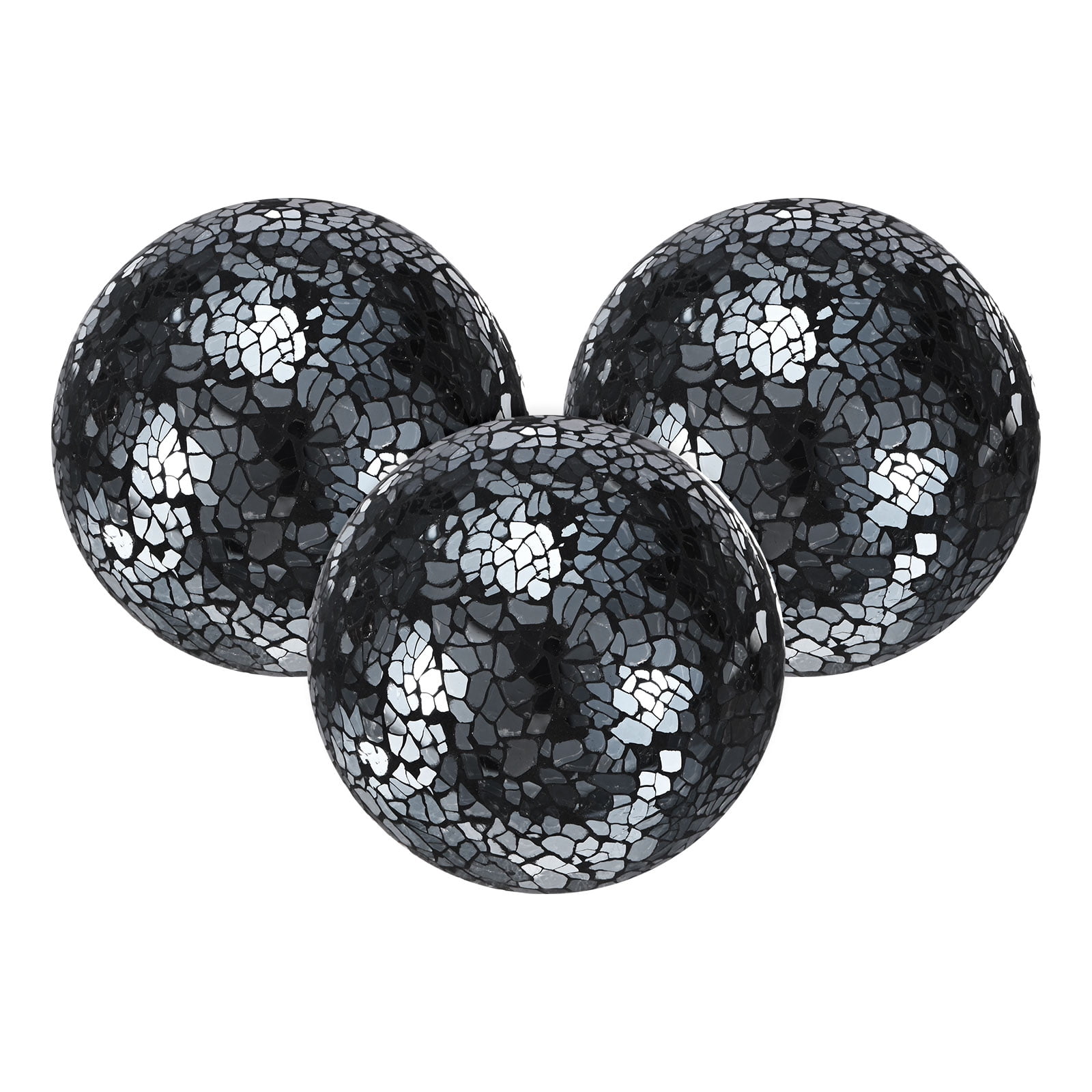 Uxcell 3-Pack Decorative Ball for Bowls, 2.4 Inch Mosaic Glass Balls ...
