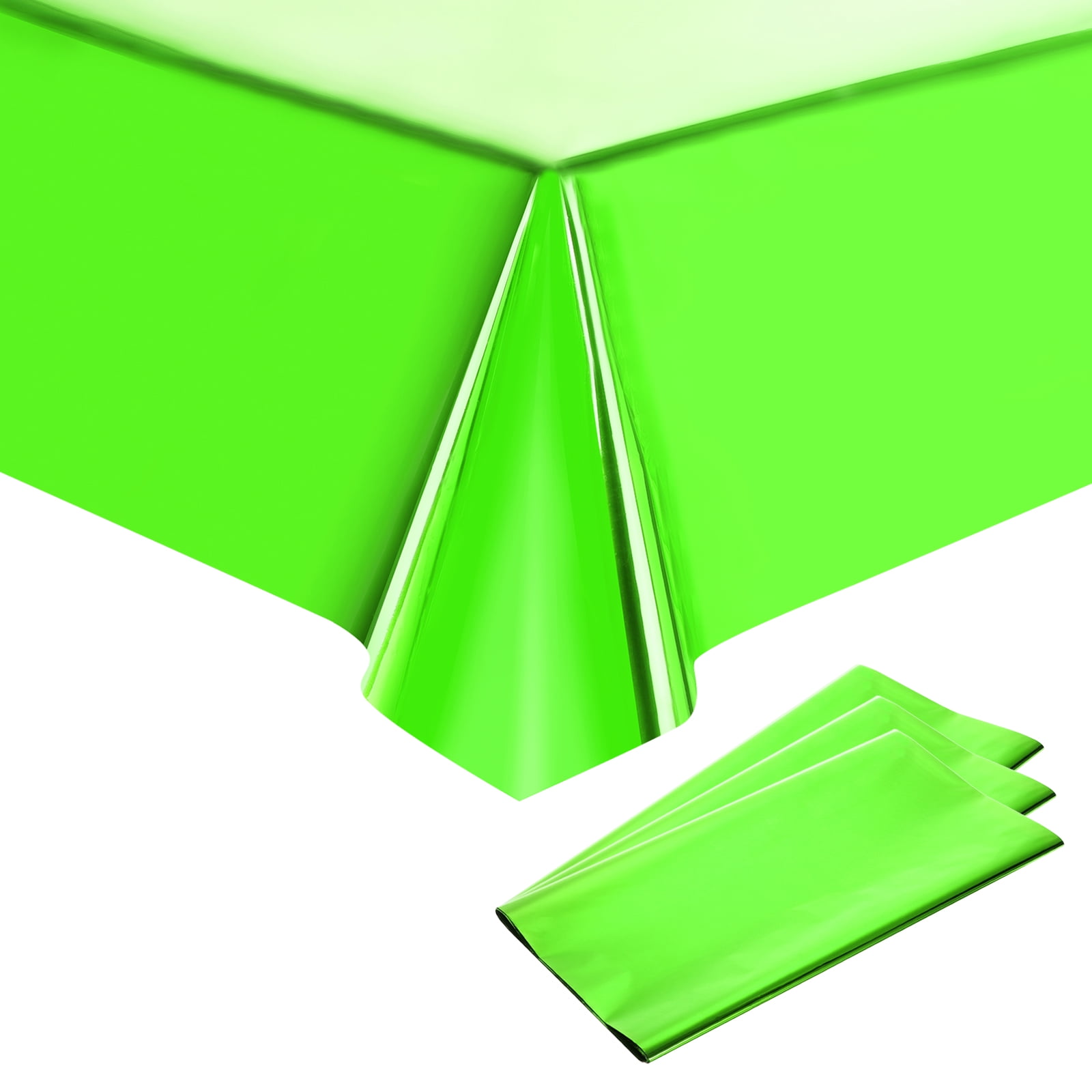 Uxcell 3 Pack Green Disposable Plastic Tablecloths 54 Inch x 108 Inch ...