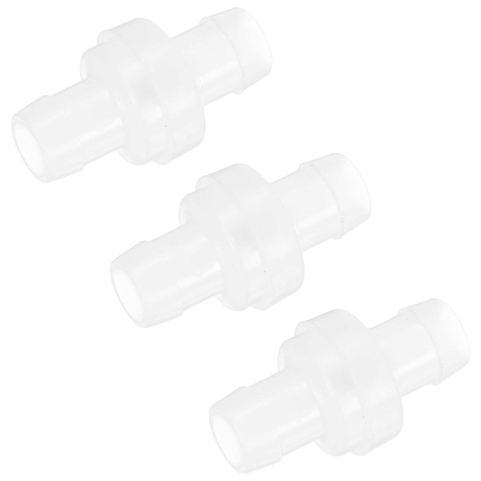 Uxcell 3-Pack One Way Check Valve, 1/2" Barb Hose Non Return Plastic ...