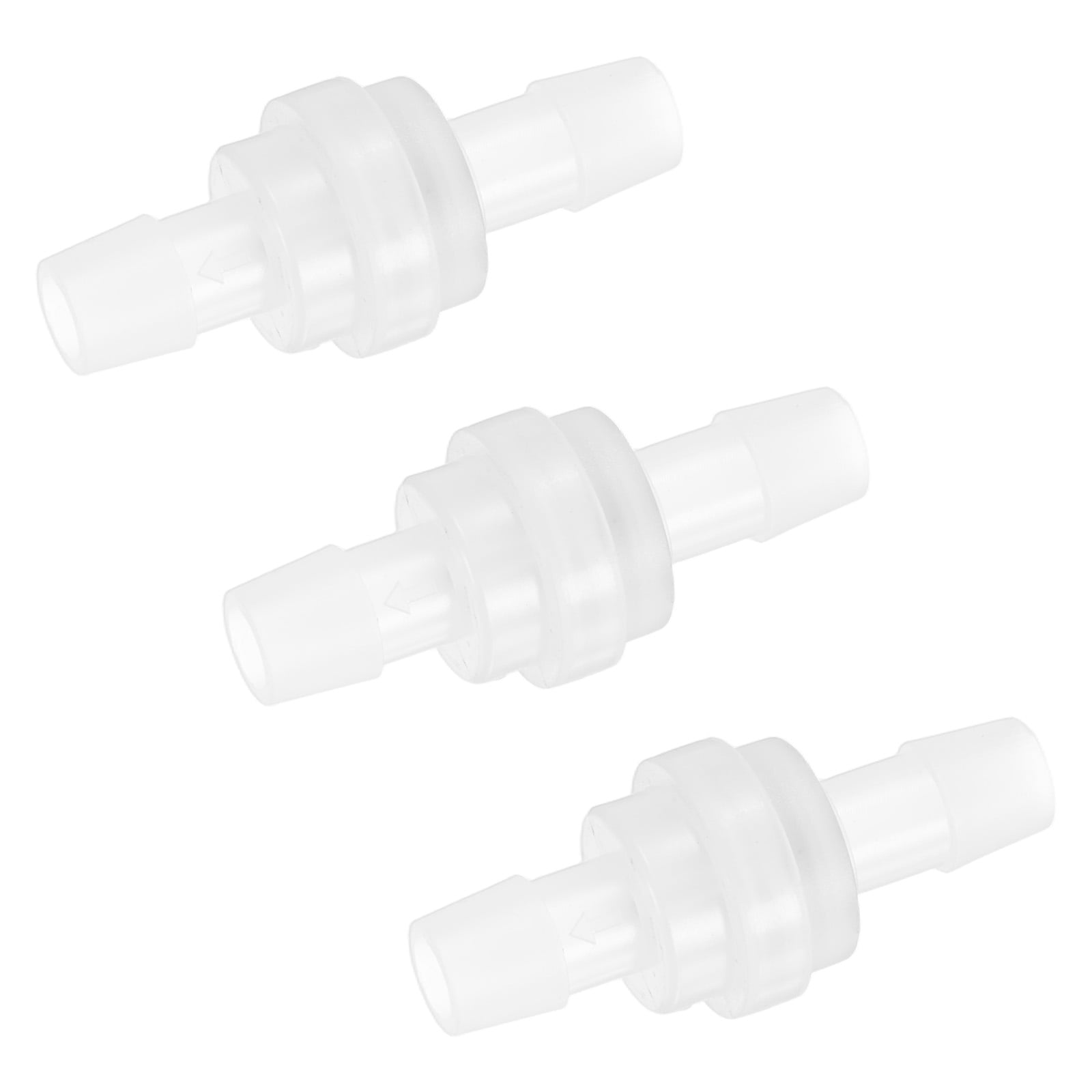 Uxcell 3-Pack One Way Check Valve, 3/8" Barb Hose Non Return Plastic ...