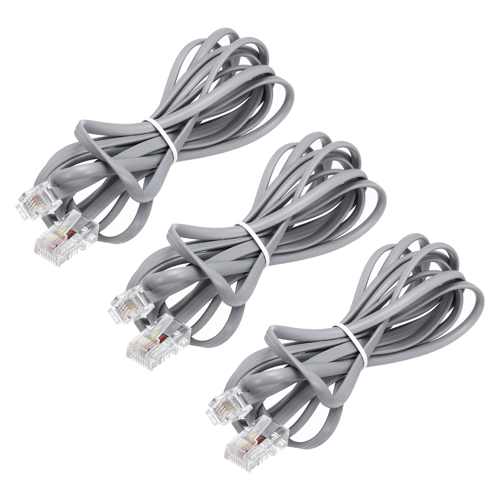 Uxcell 3 Pack RJ45 8P4C to RJ11 6P4C Adapter Converter Cable, RJ45 to ...
