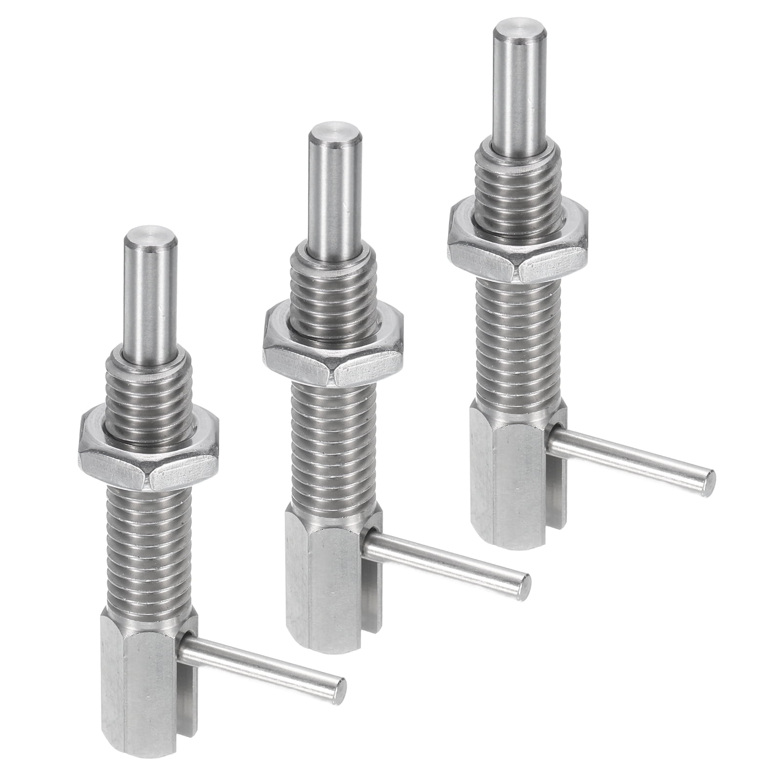 Uxcell 3 Pack Retractable Indexing Plunger Pin, M10 L Spring Plunger ...