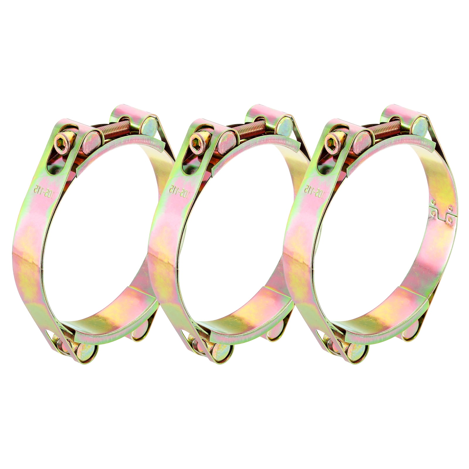 Uxcell 3 Pack T-Bolt Hose Clamp, 0.9" Heavy Duty Adjustable Tube Clamps ...