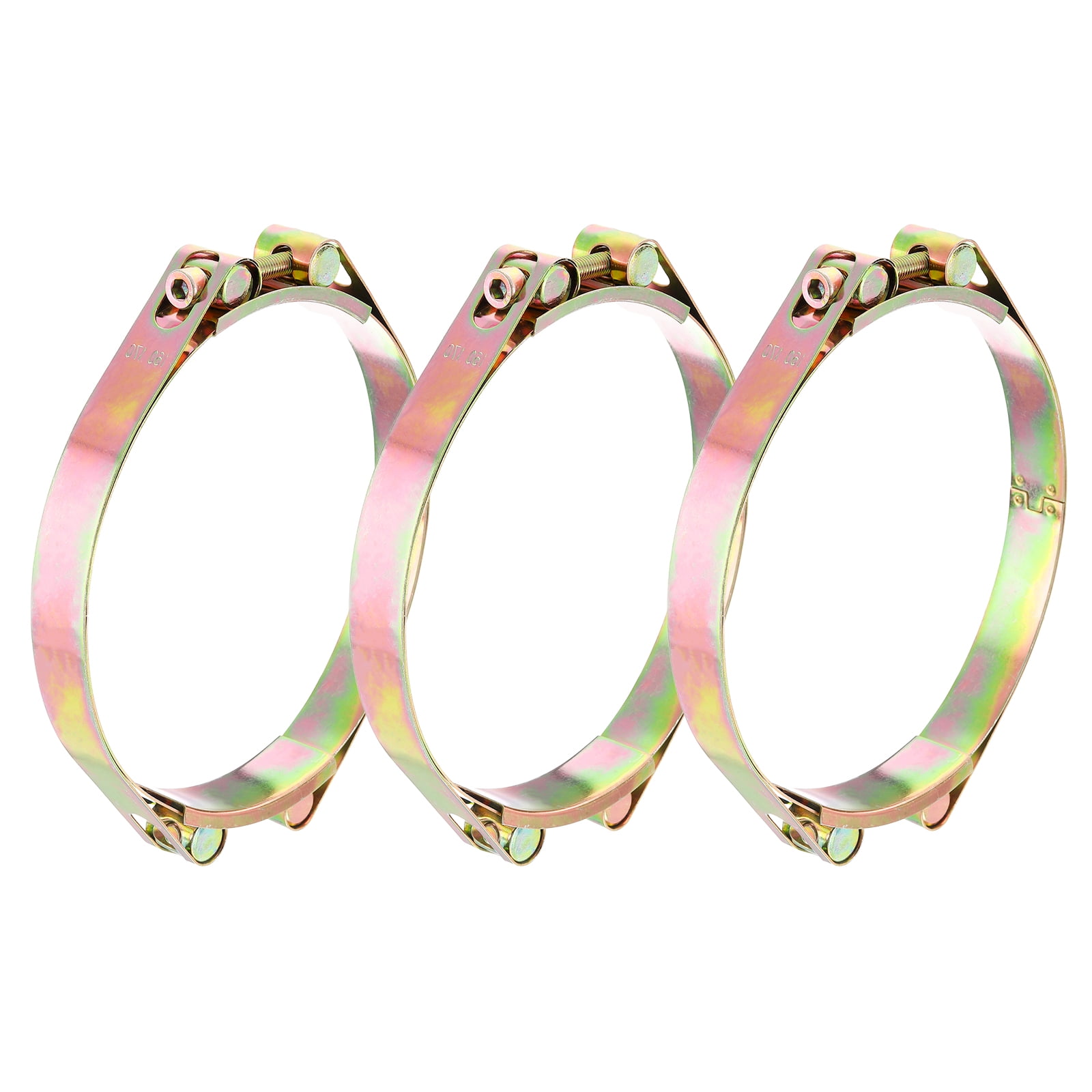 Uxcell 3 Pack T-Bolt Hose Clamp, 0.9" Heavy Duty Adjustable Tube Clamps ...