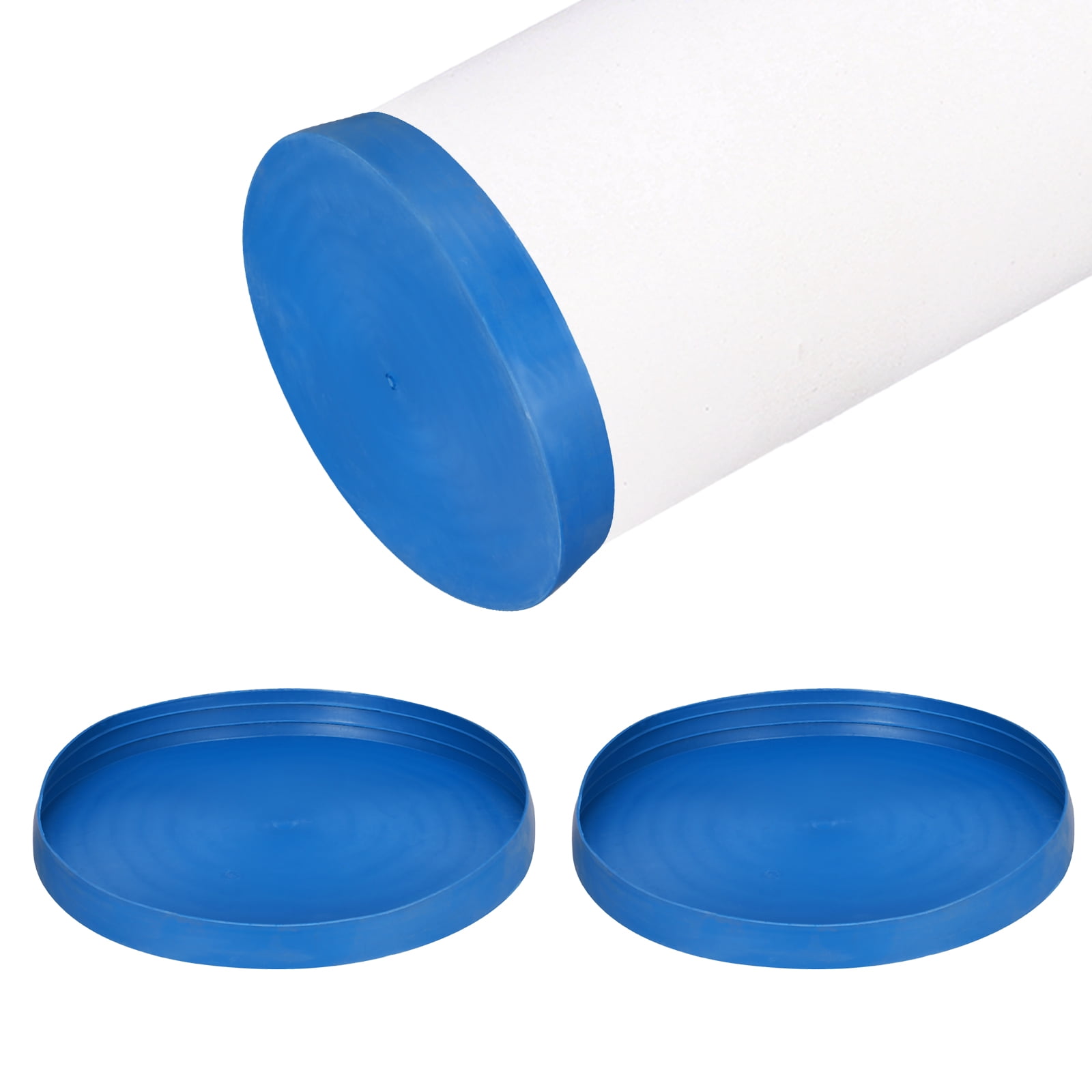 Uxcell 3 Pack Tube End Cap Plastic Hole Plugs, 16.06" x 1.97" Round ...