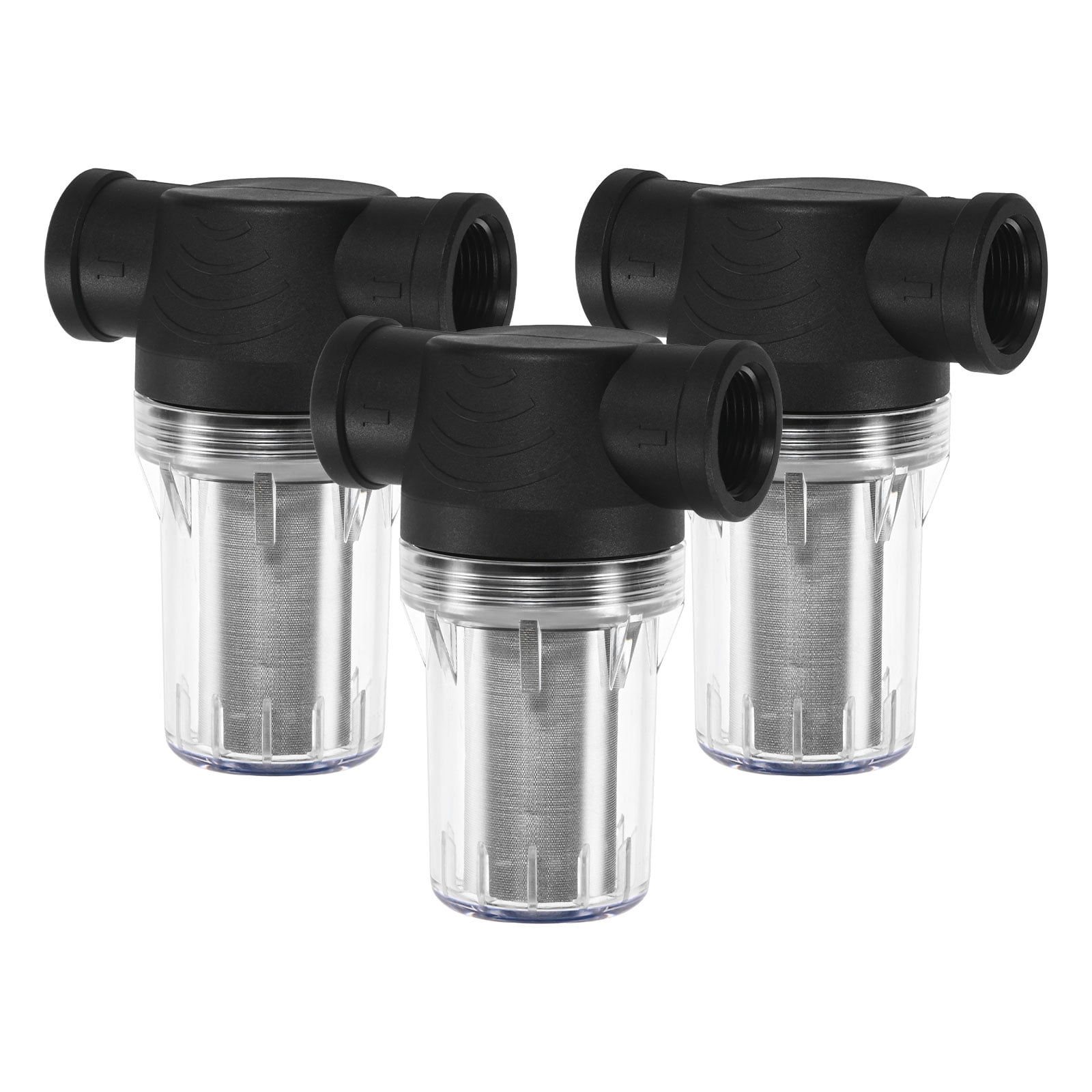 Uxcell 3-Pack Water Pump Strainer with 250 Mesh Stainless Steel Filter ...