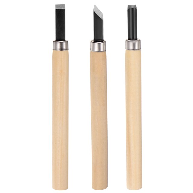 Uxcell 3 Packs 65# Manganese Steel Wood Chisels Hand Carving Tools ...