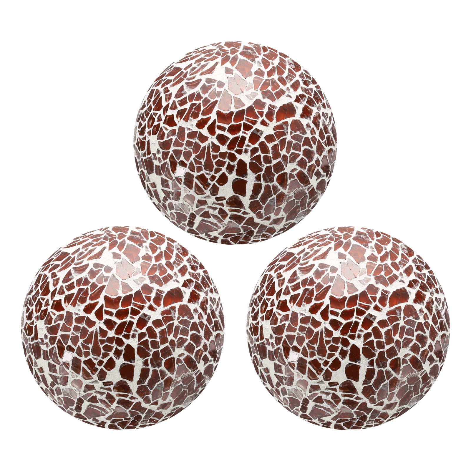 Uxcell 3 Pcs 2.95" Decorative Balls, Mosaic Glass Balls, Decorative Table Sphere Orbs ...