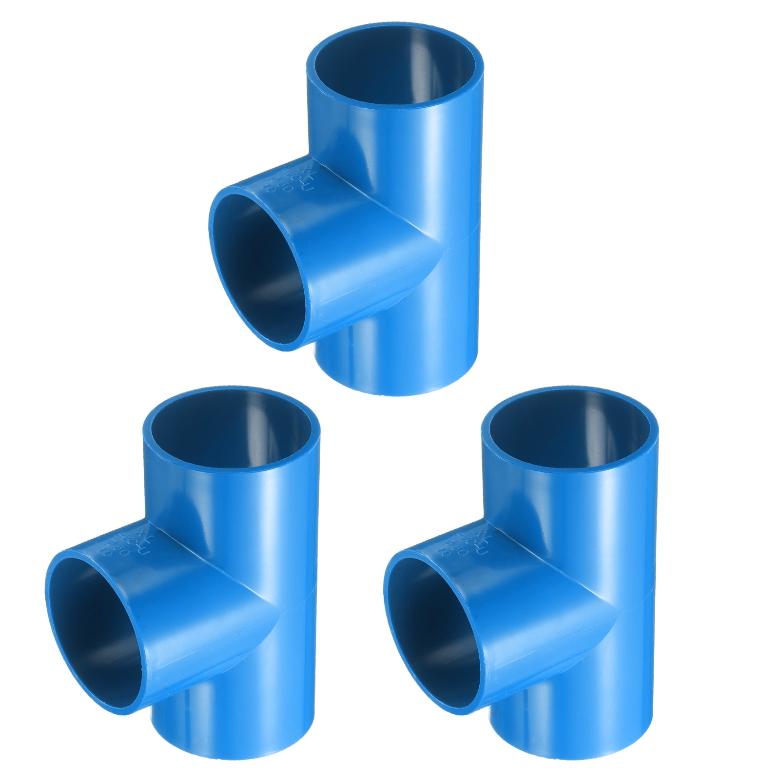 Uxcell 3pcs 1.5" Tee 3 Way PVC Pipe Fittings Connector, Furniture Build ...